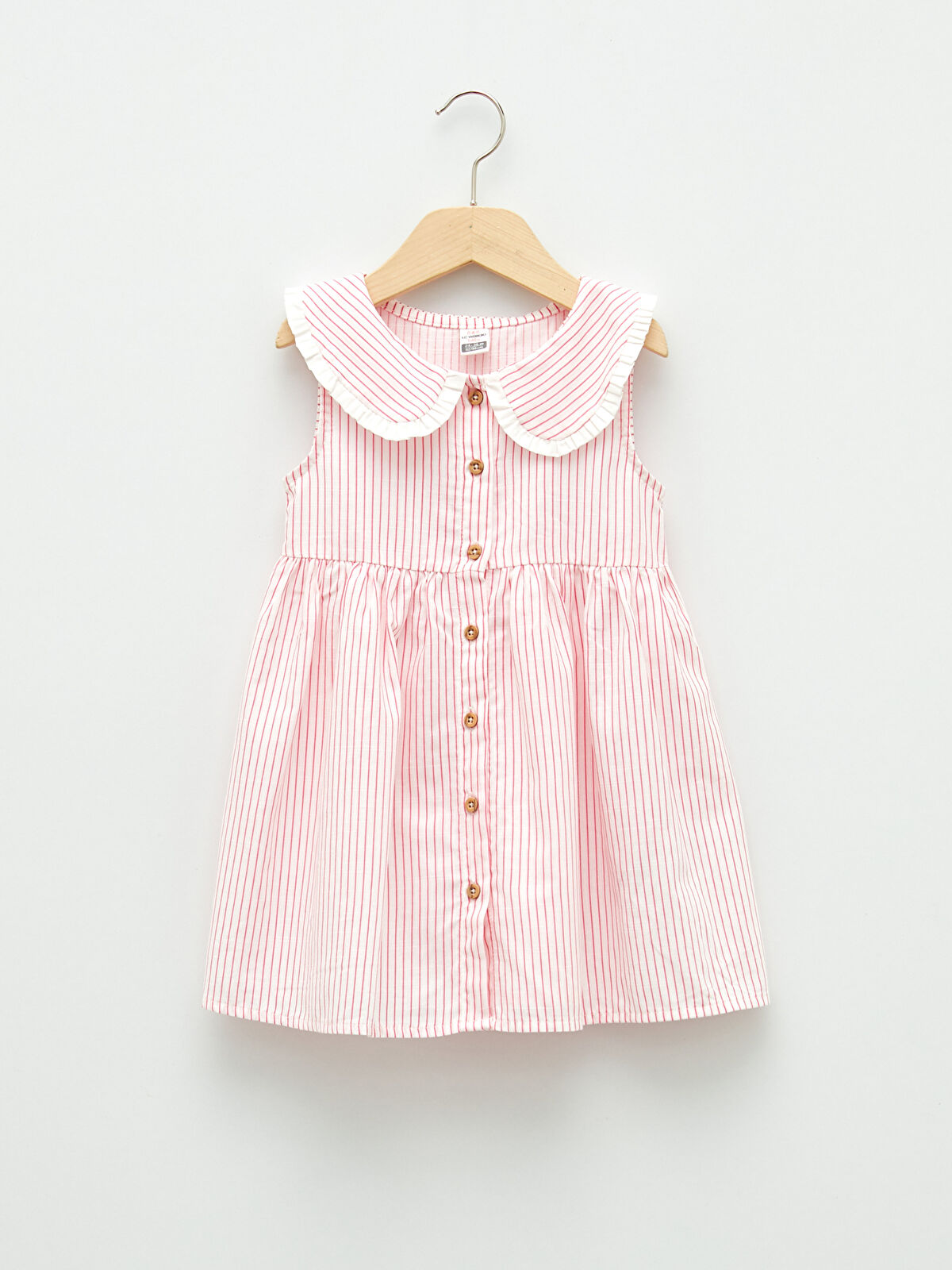 Bebe Yaka Çizgili Kız Bebek Elbise