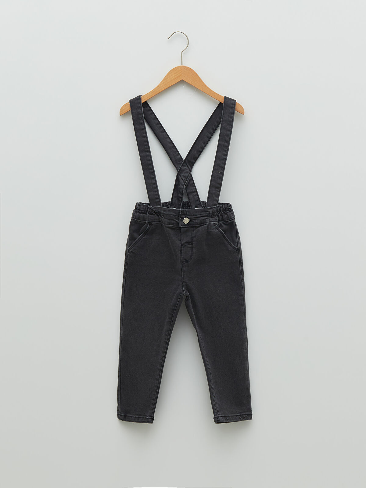 Beli Lastikli Pamuklu Kız Bebek Jean Pantolon