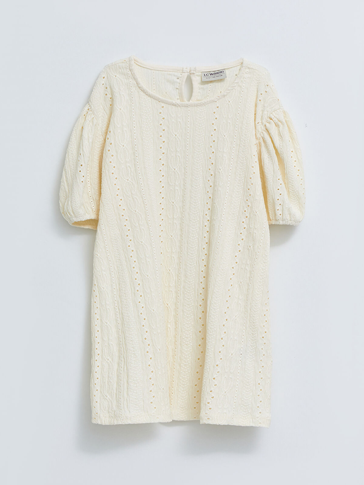 Bisiklet Yaka Fisto Detaylı Kısa Kollu Kız Çocuk Bluz