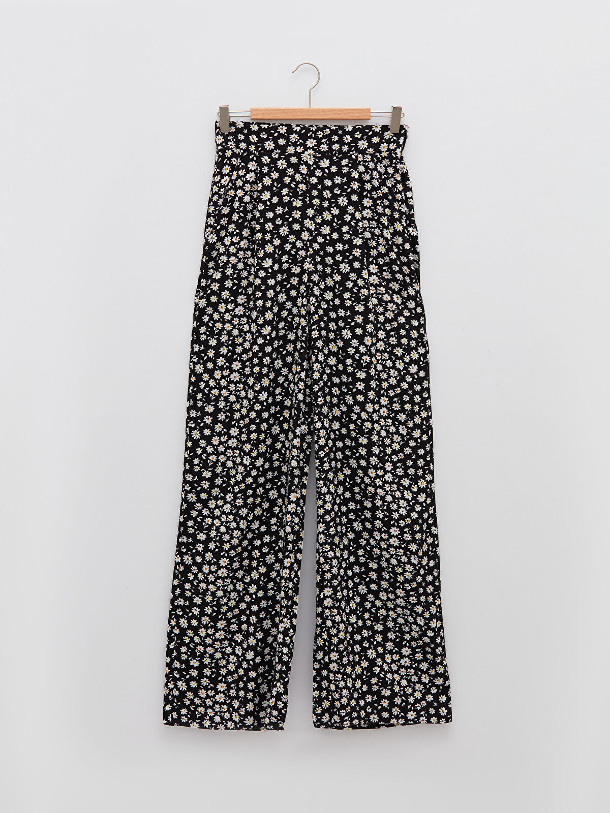 XSIDE Beli Fermuarlı Çiçekli Cep Detaylı Viskon Kadın Pantolon