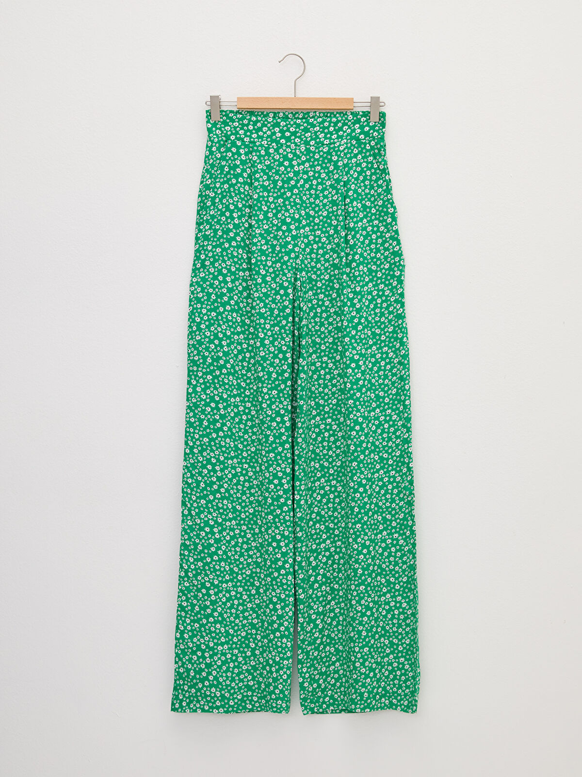 XSIDE Beli Fermuarlı Çiçekli Cep Detaylı Viskon Kadın Pantolon