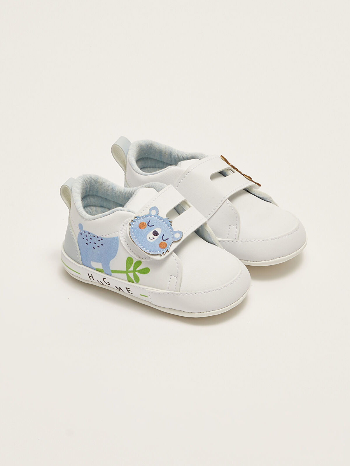 Pamuk Astarlı Baskılı Erkek Bebek Ev Ayakkabısı