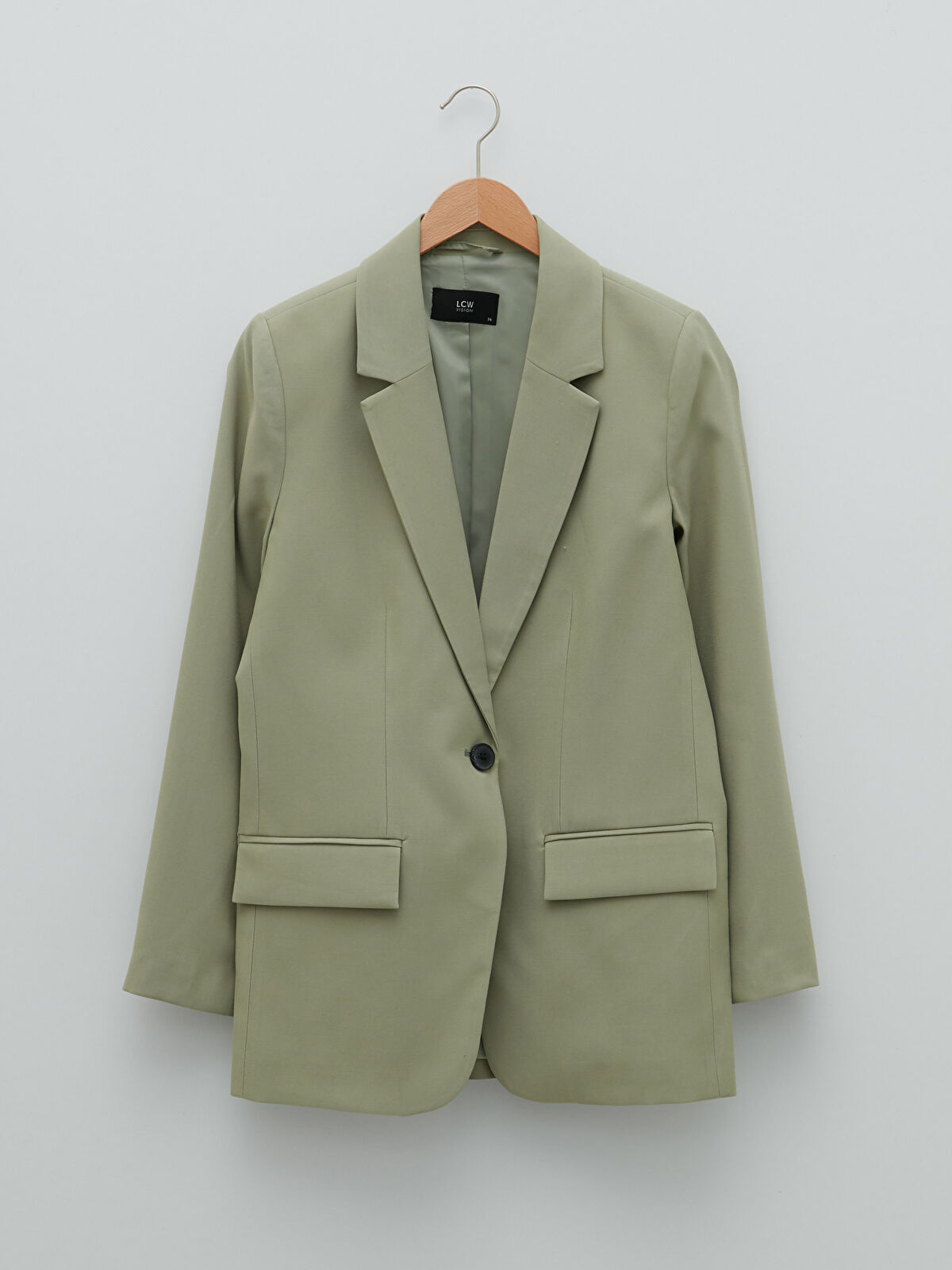 LCW VISION Önden Düğme Kapamalı Düz Uzun Kollu Kadın Blazer Ceket