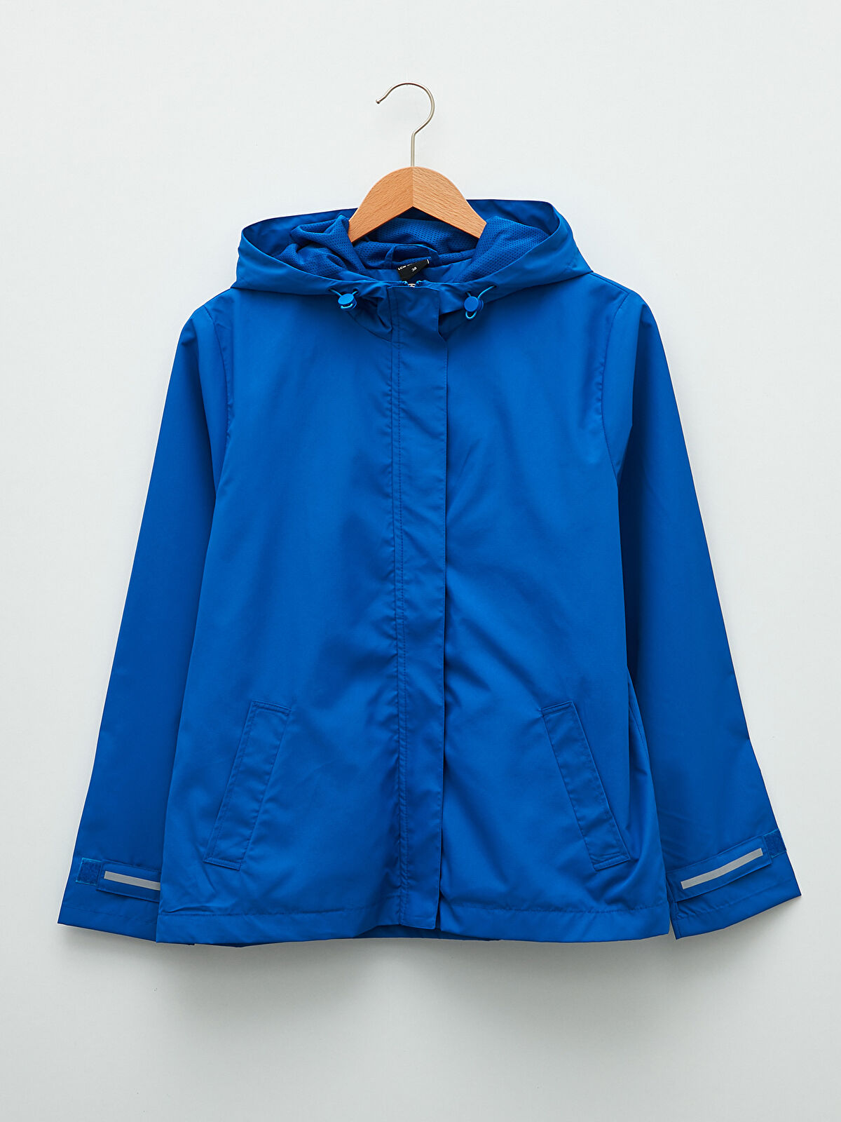 Kapüşonlu Düz Uzun Kollu Kadın Outdoor Yağmurluk