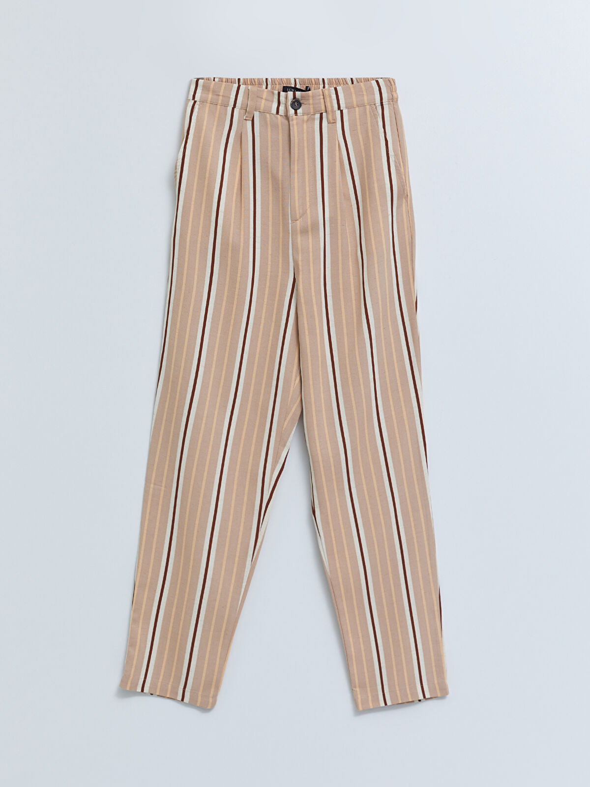 LCW CASUAL Beli Lastikli Rahat Kalıp Çizgili Cep Detaylı Keten Kadın Pantolon LCW CASUAL Beli Lastikli Rahat Kalıp Çizgili Cep Detaylı Keten Kadın Pantolon