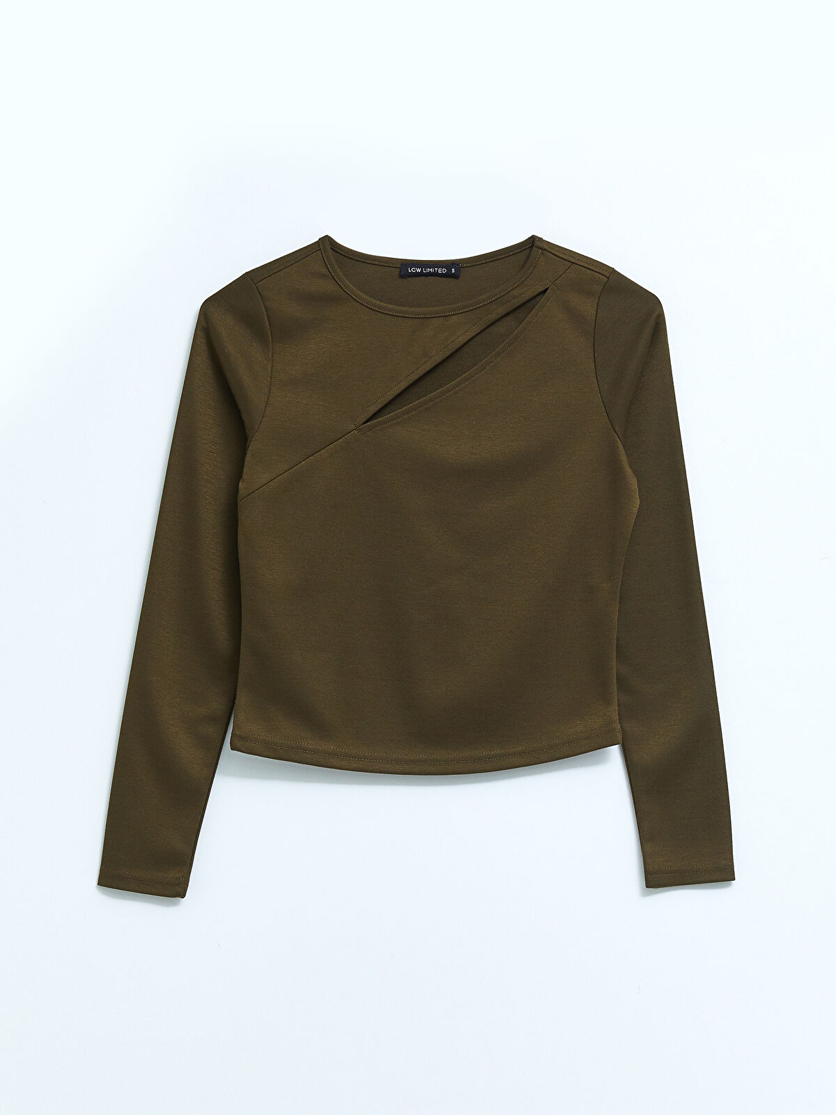 LCW LIMITED Bisiklet Yaka Pencere Detaylı Uzun Kollu Kadın Tişört LCW LIMITED Bisiklet Yaka Pencere Detaylı Uzun Kollu Kadın Tişört