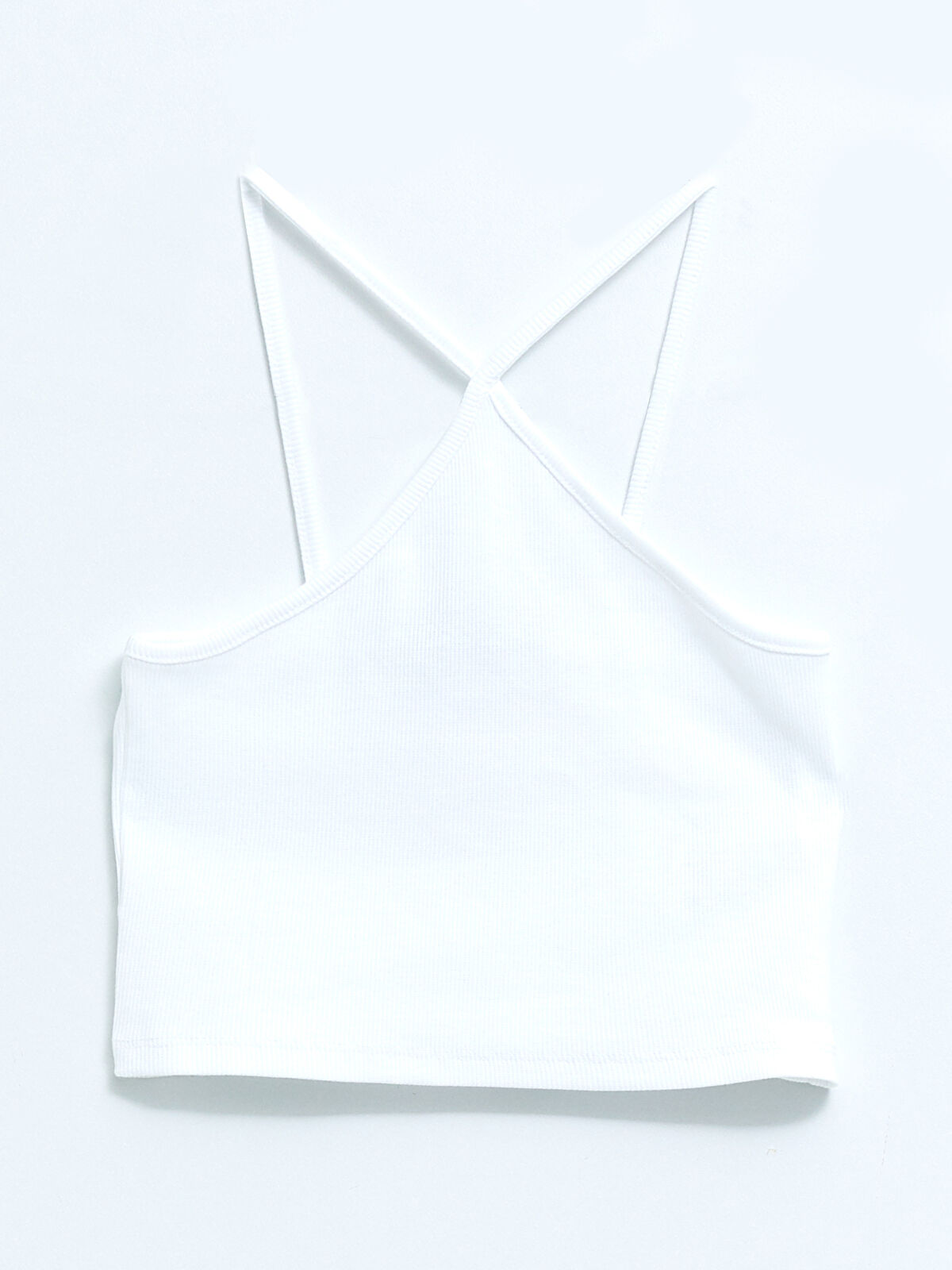 XSIDE Halter Yaka Düz Crop Pamuklu Kadın Atlet