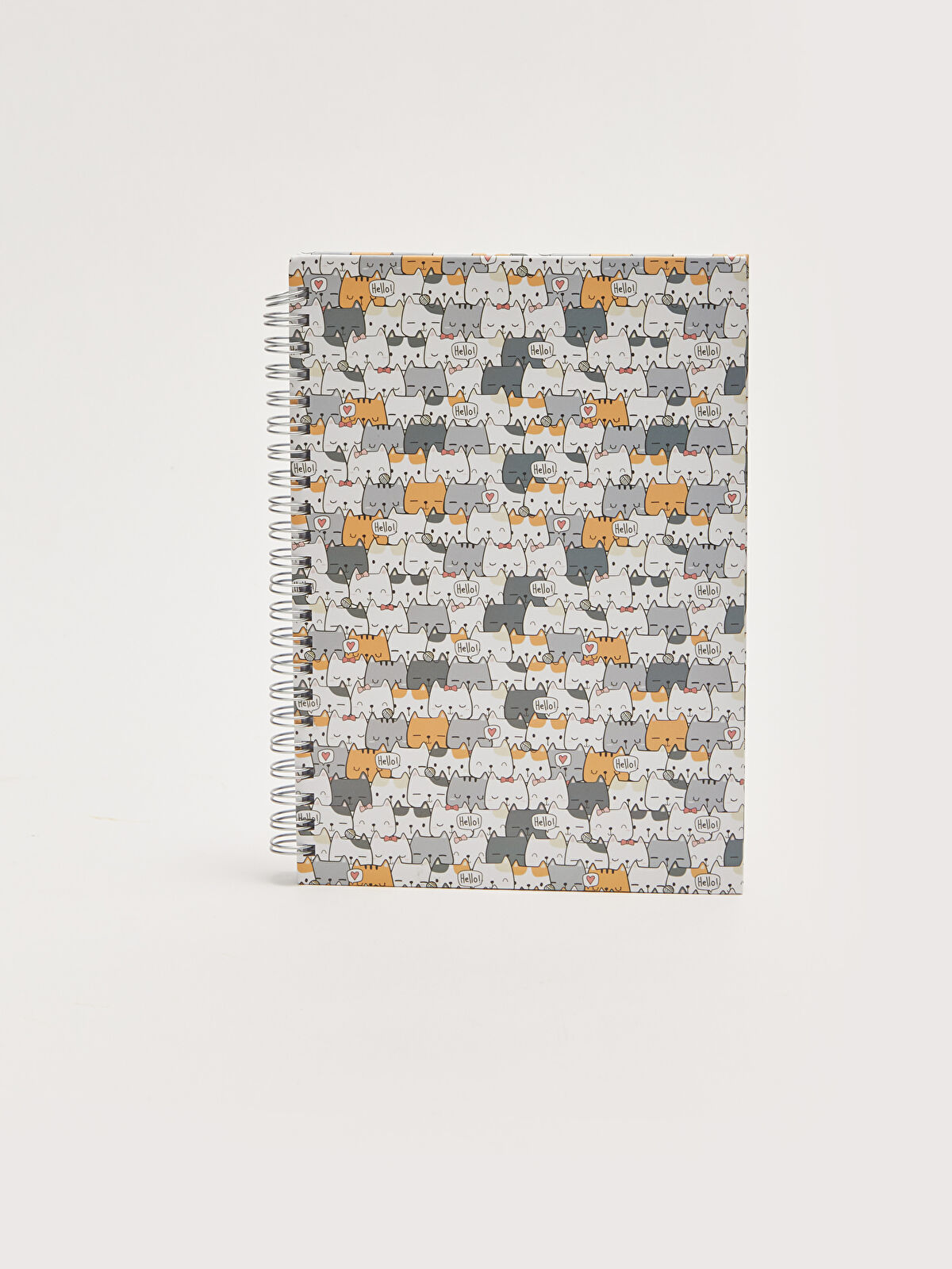 Kedi Baskılı Telli Defter Kedi Baskılı Telli Defter