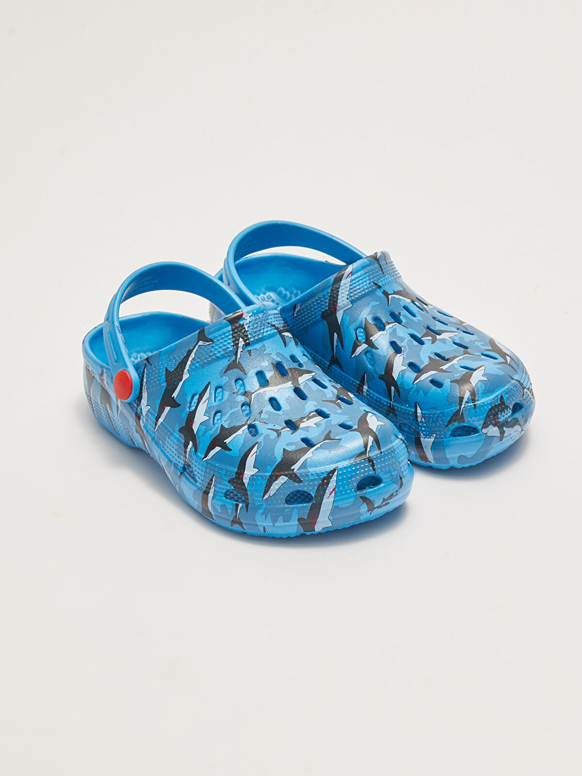 Baskılı Delik Detaylı Erkek Çocuk Sandalet