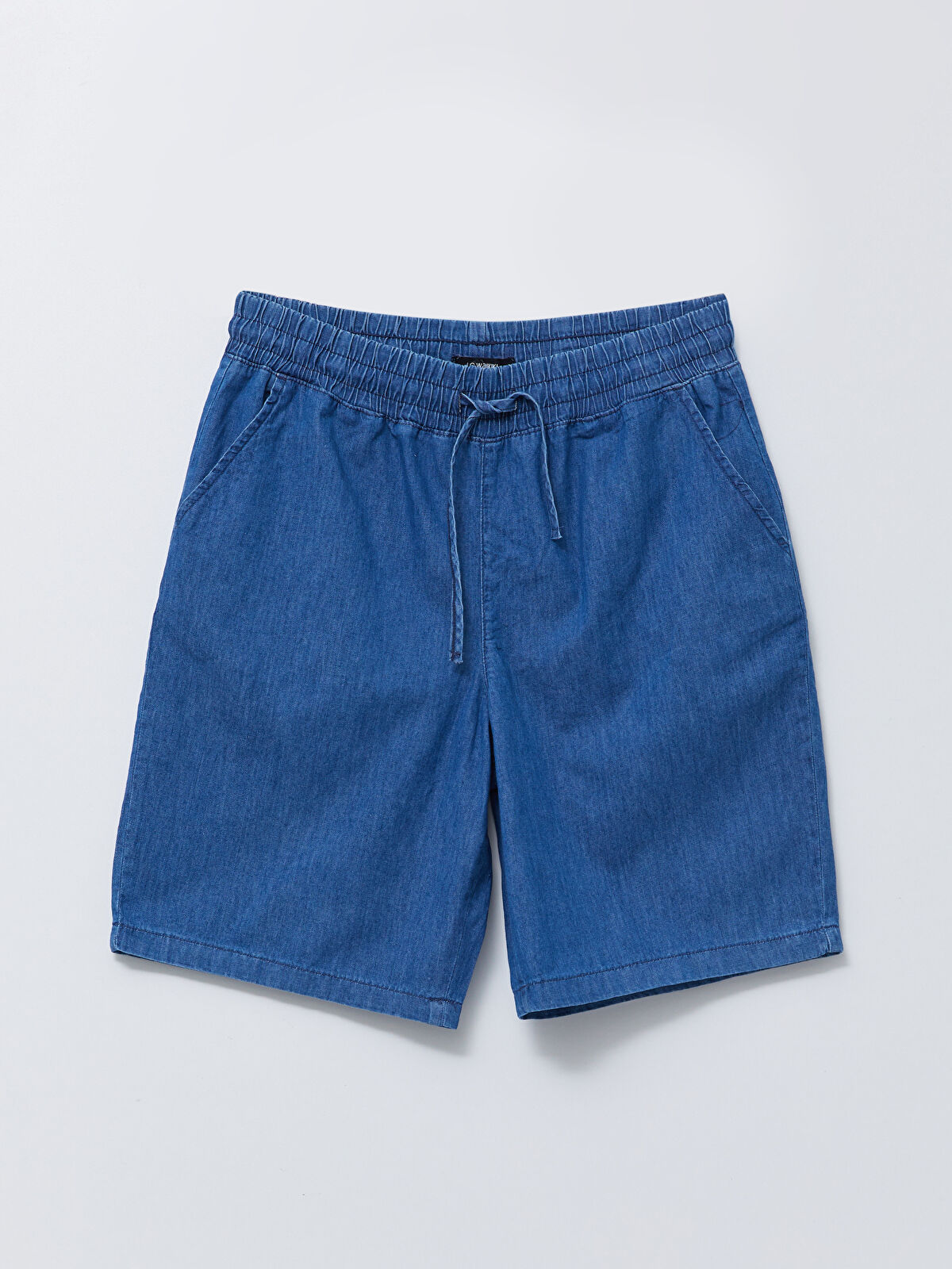 Büyük Beden Beli Lastikli Standart Fit Kadın Rodeo Jean Şort