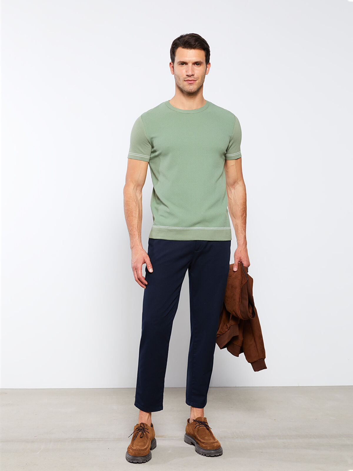 LCW CLASSIC Bisiklet Yaka Kısa Kollu Erkek Triko Tişört