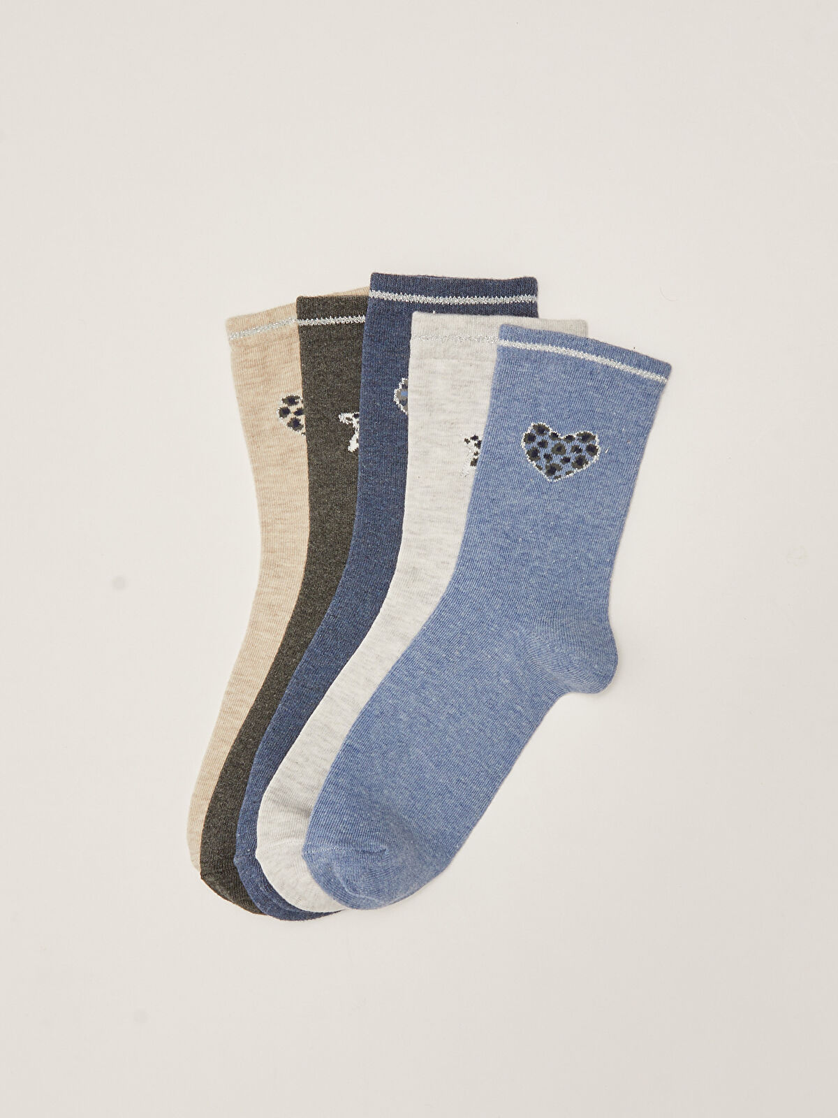 LCW DREAM Baskılı Kadın Soket Çorap 5'li Paket