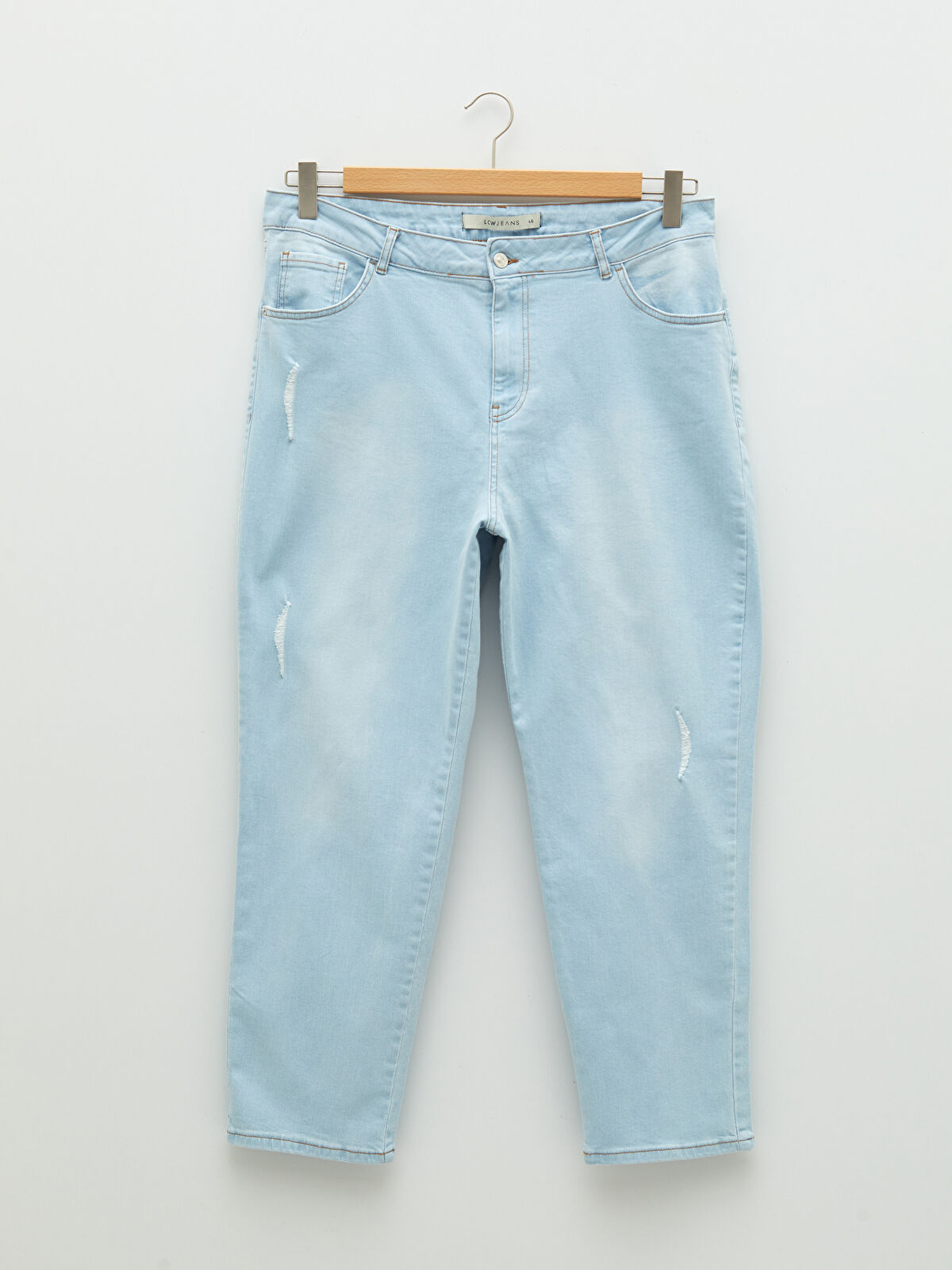 LCW CLASSIC Slim Fit Düz Cep Detaylı Kadın Rodeo Jean Pantolon