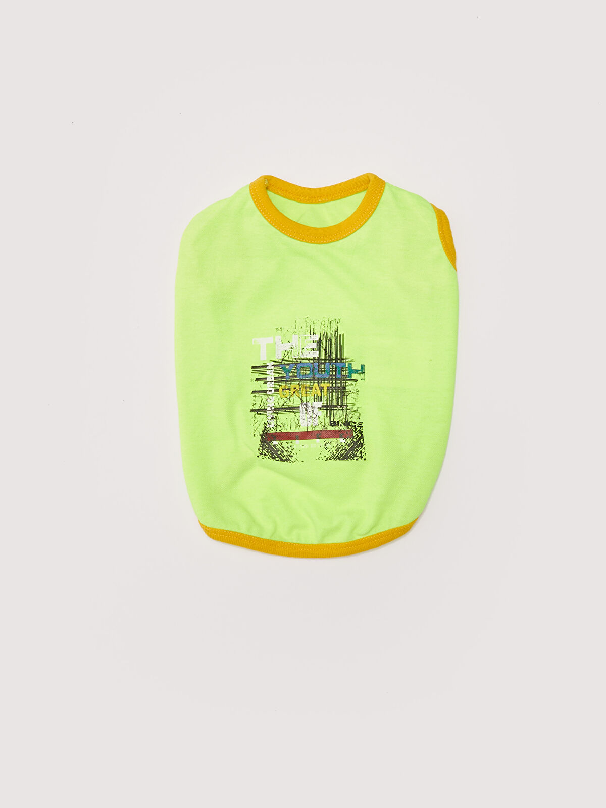 Yazı Baskılı Kolsuz Köpek Tişört