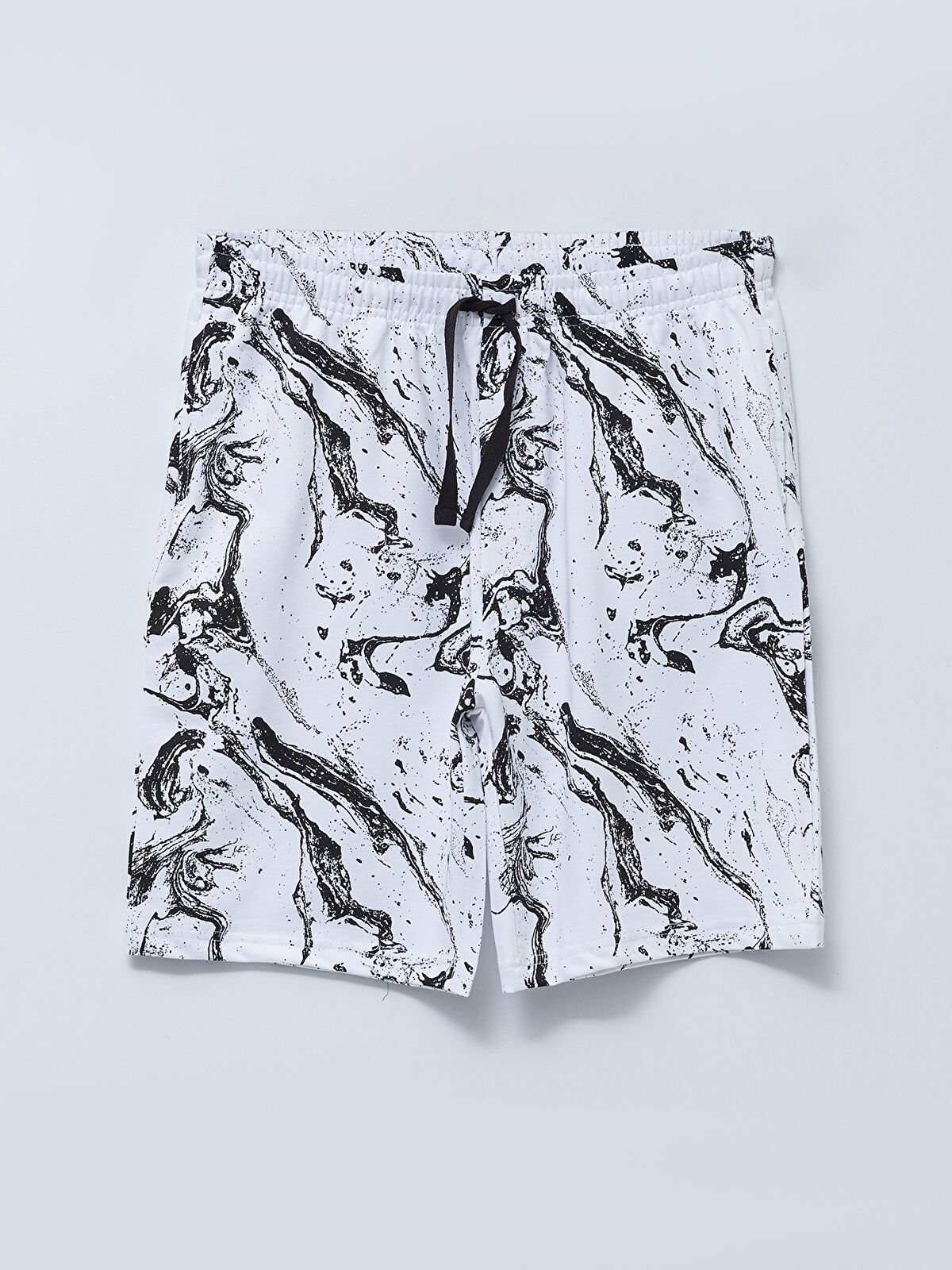 Slim Fit Erkek Desenli Pijama Alt Şort