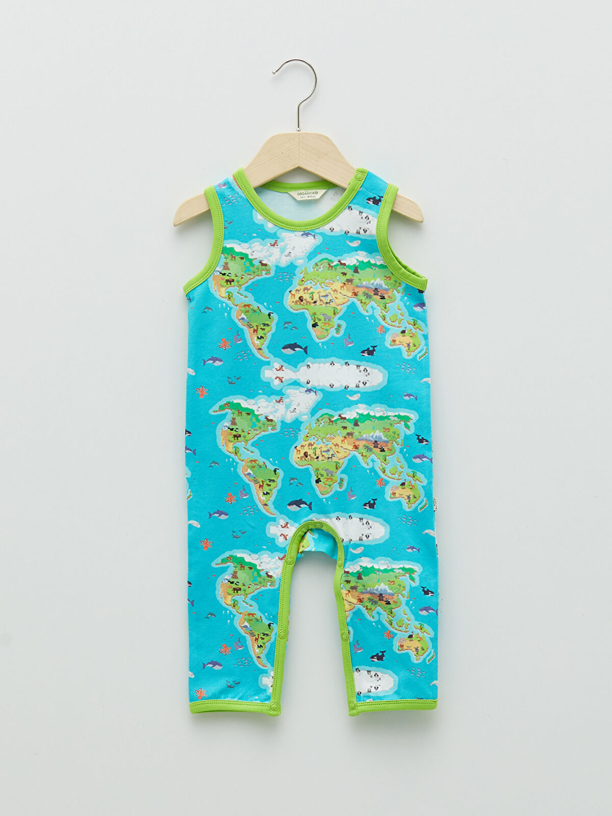Organickid Organik Pamuklu Baskılı Tulum