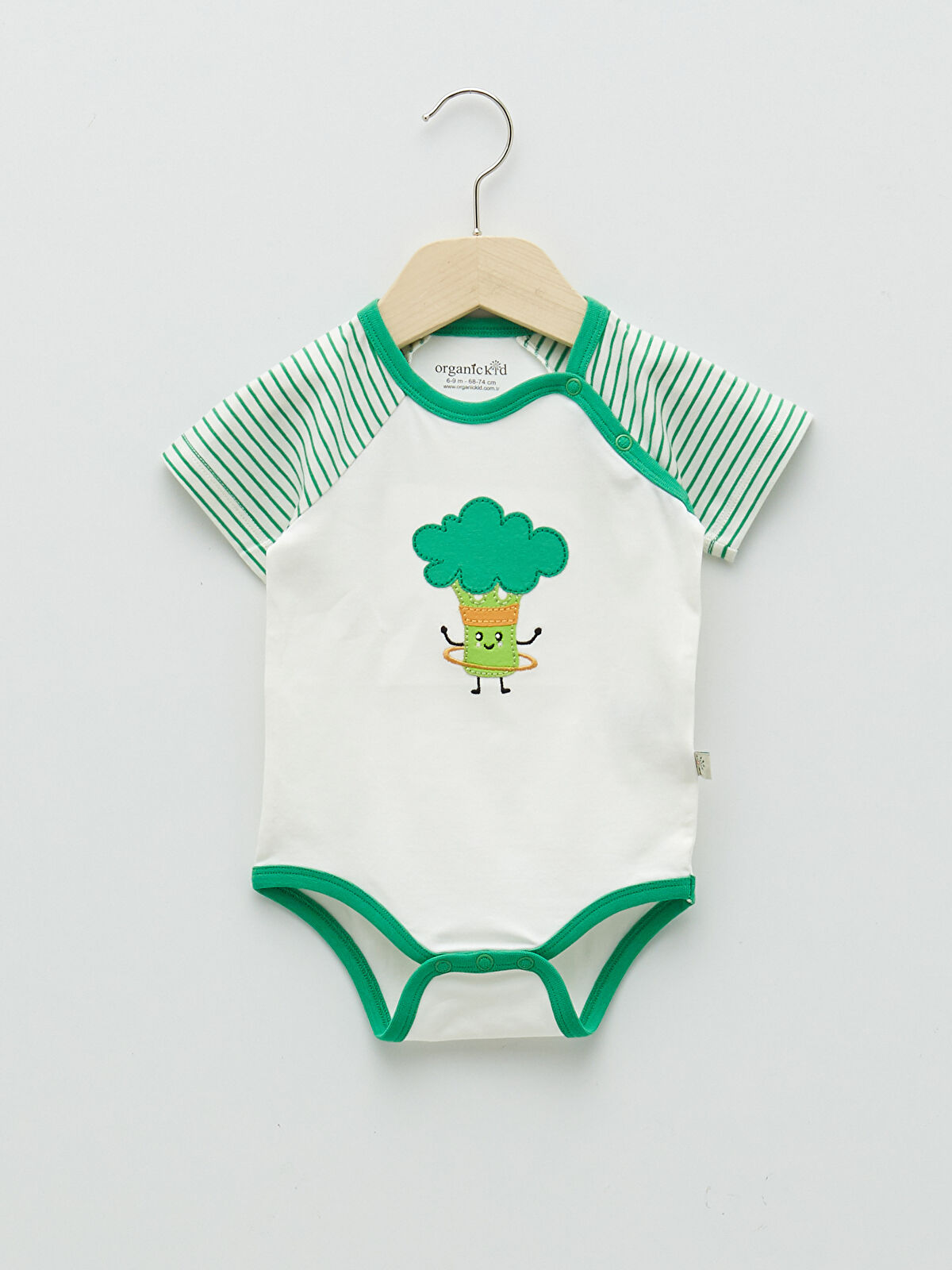 Organickid Organik Pamuklu Baskılı Çıtçıtlı Body