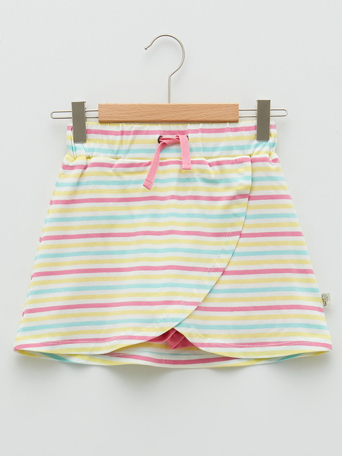 Organickid Organik Pamuklu Çizgili Şort Etek