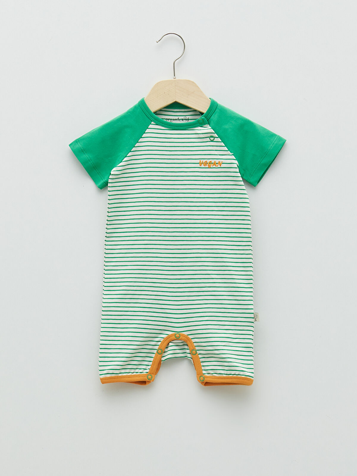 Organickid Organik Pamuklu Çizgili Tulum