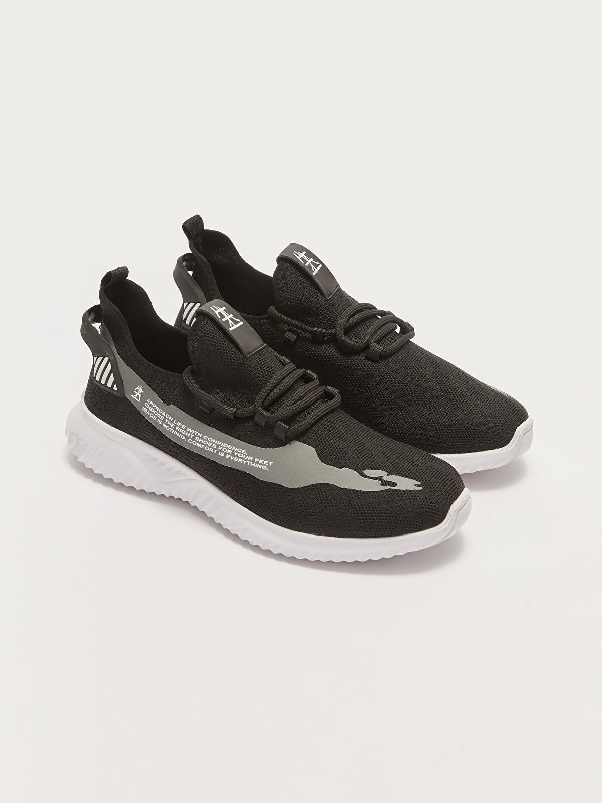 Baskılı File Detaylı Erkek Aktif Spor Ayakkabı Baskılı File Detaylı Erkek Aktif Spor Ayakkabı