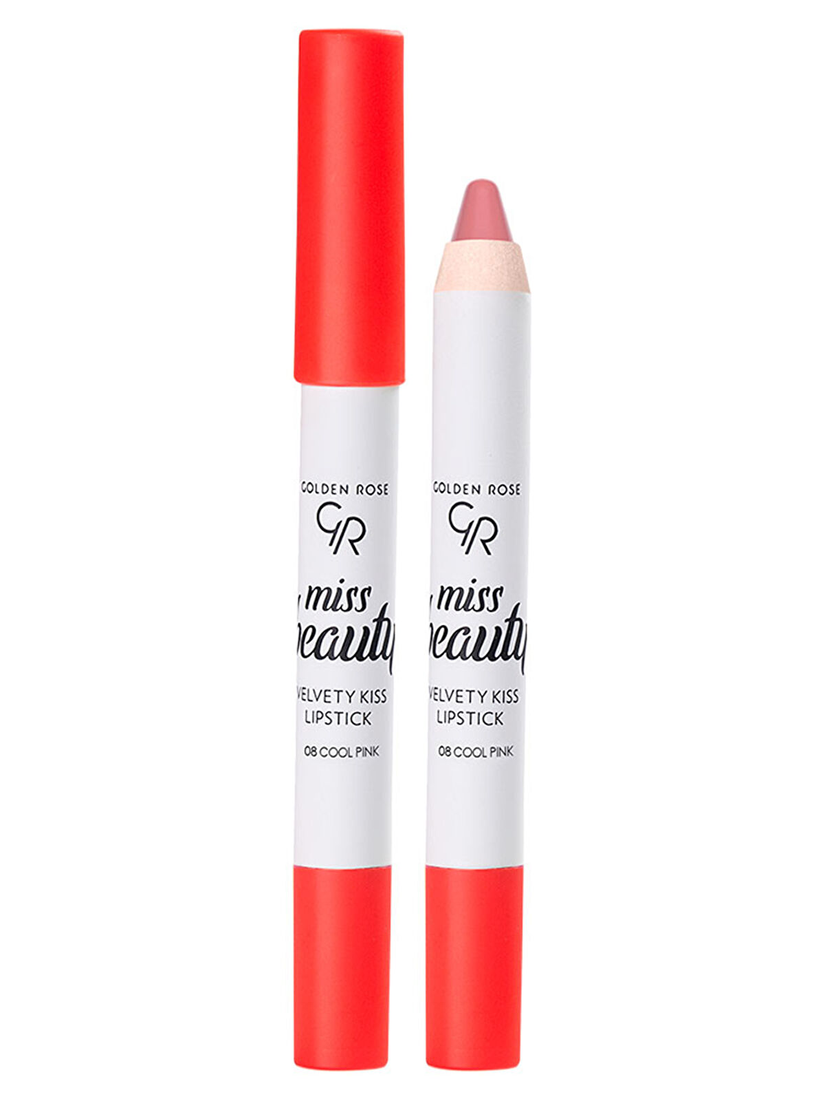 Golden Rose Ruj Miss Beauty Velvety Kiss Lips. No:08 Cool Pink Golden Rose Ruj Miss Beauty Velvety Kiss Lips. No:08 Cool Pink