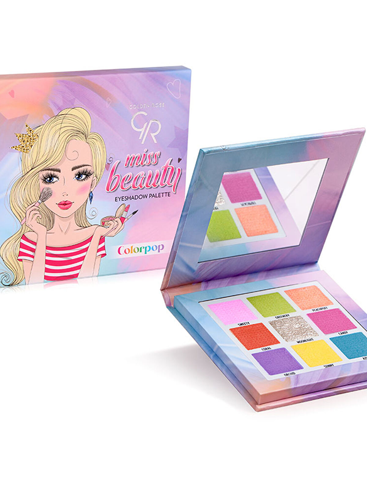 Golden Rose 9'lu Far Paleti Miss Beauty Eyeshadow Palette - Colorpop Golden Rose 9'lu Far Paleti Miss Beauty Eyeshadow Palette - Colorpop