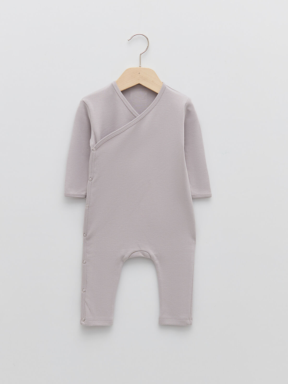 Calico V Yaka Uzun Kollu Organik Pamuklu Erkek Bebek Tulum Calico V Yaka Uzun Kollu Organik Pamuklu Erkek Bebek Tulum