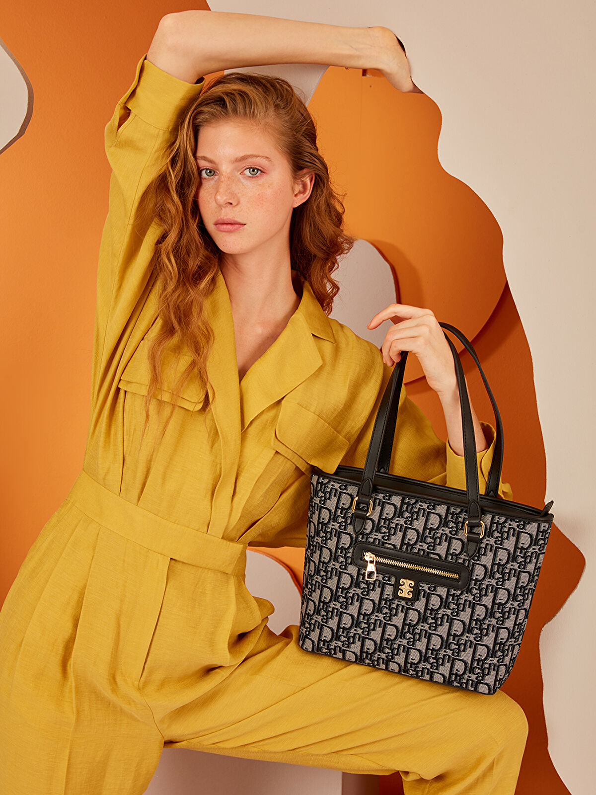 Pierre Cardin Desenli Kadın Omuz Çantası