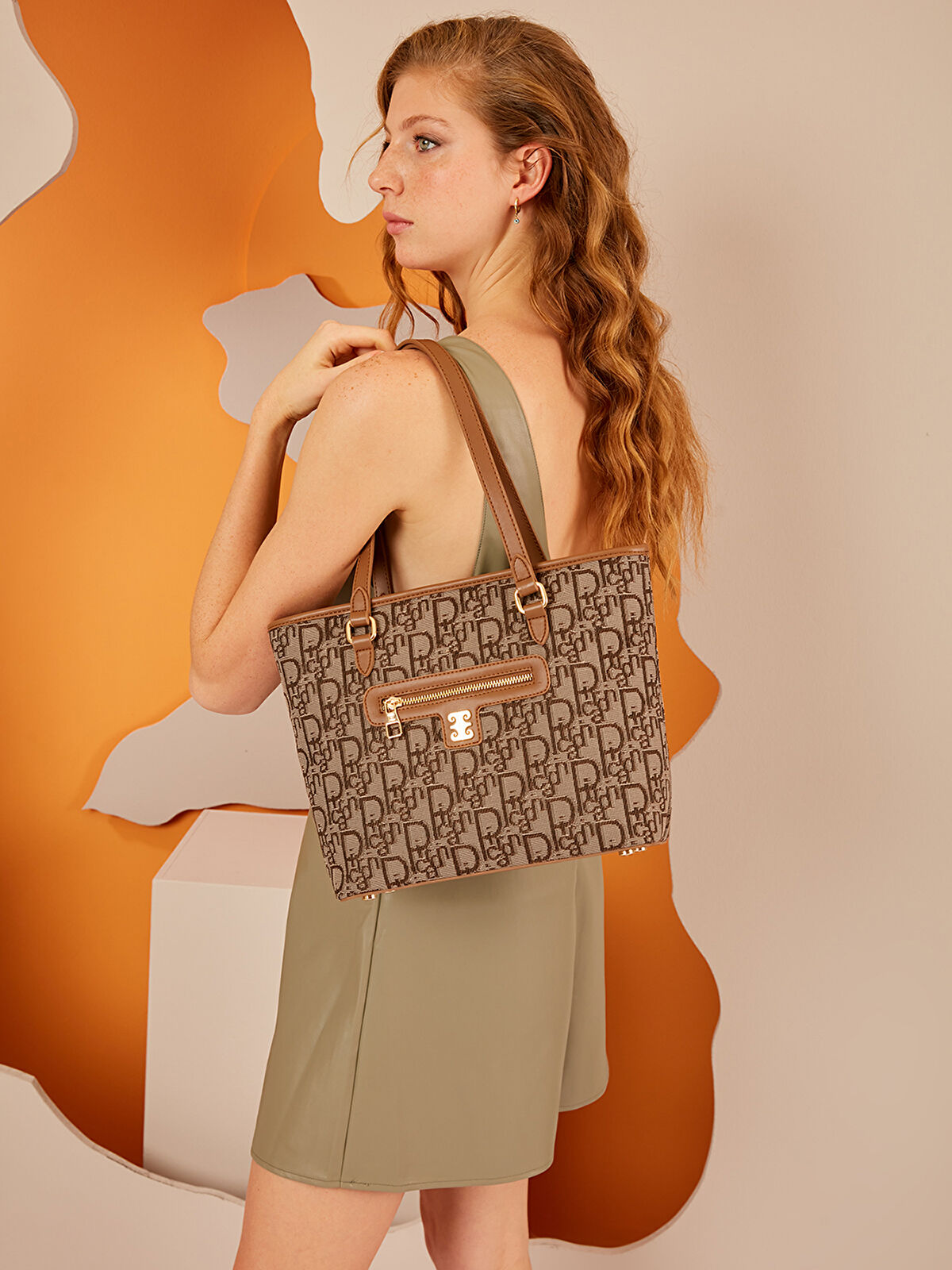 Pierre Cardin Desenli Kadın Omuz Çantası