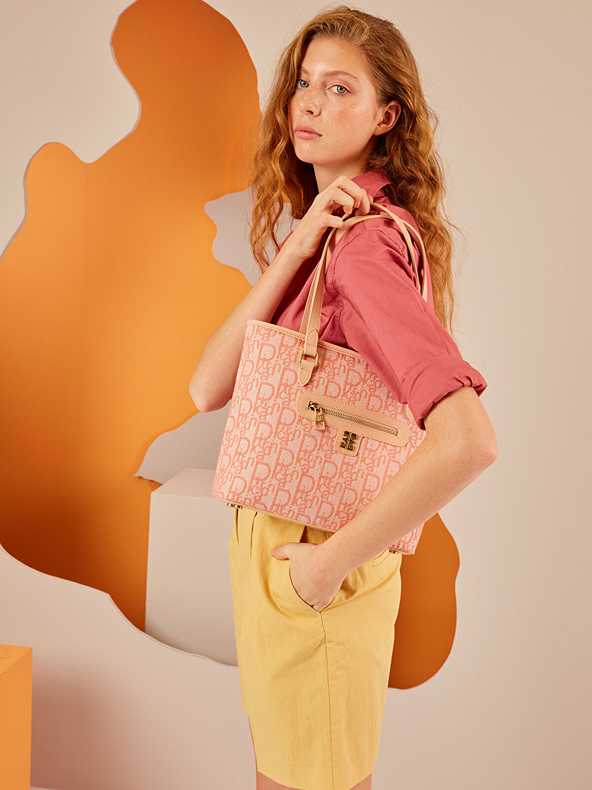 Pierre Cardin Desenli Kadın Omuz Çantası