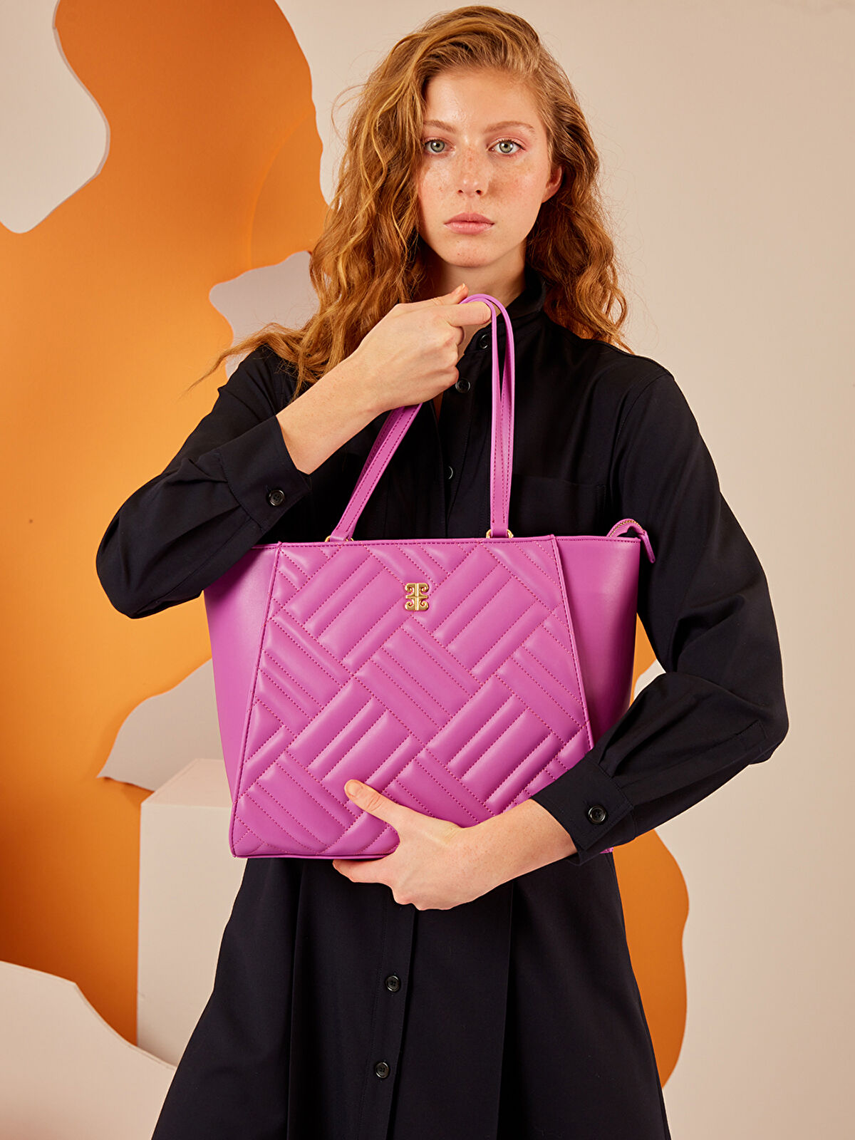 Pierre Cardin Desenli Kadın Omuz Çantası