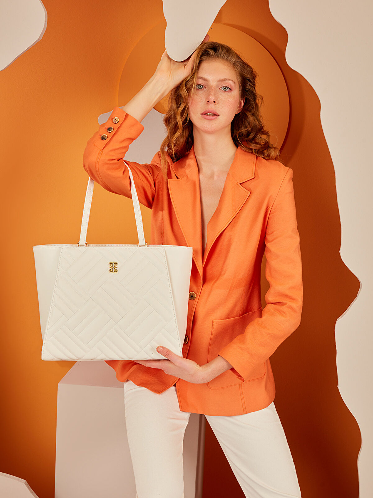 Pierre Cardin Desenli Kadın Omuz Çantası