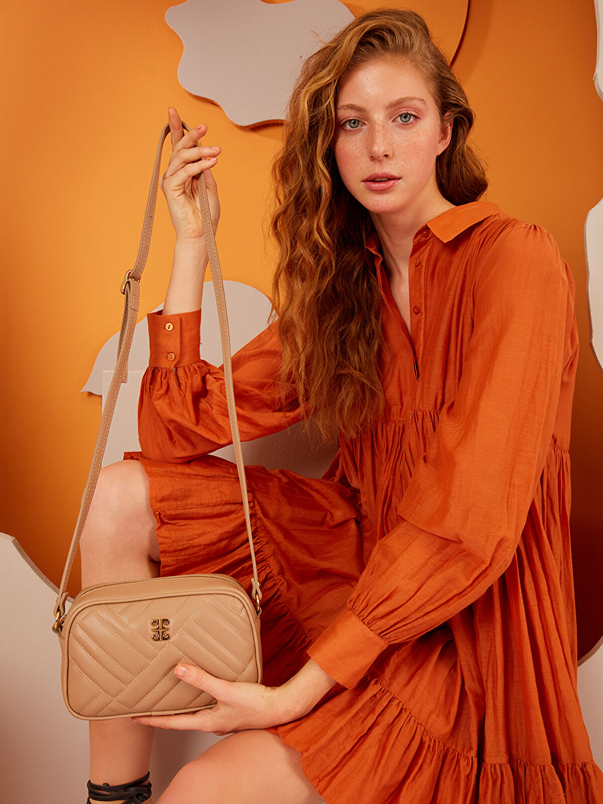 Pierre Cardin Desenli Kadın Çapraz Çanta