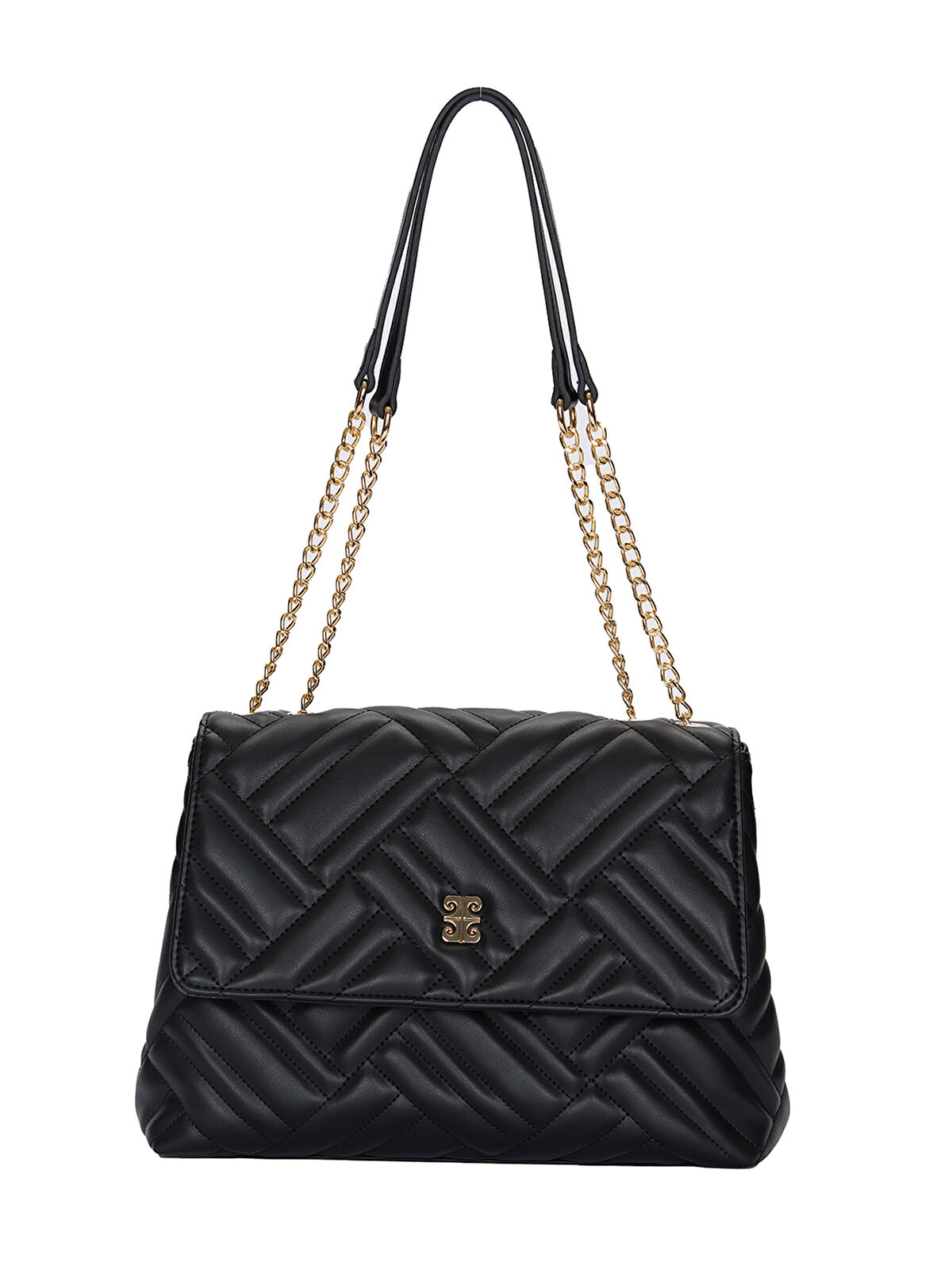 Pierre Cardin Deri Görünümlü Desenli Kadın Omuz Çantası