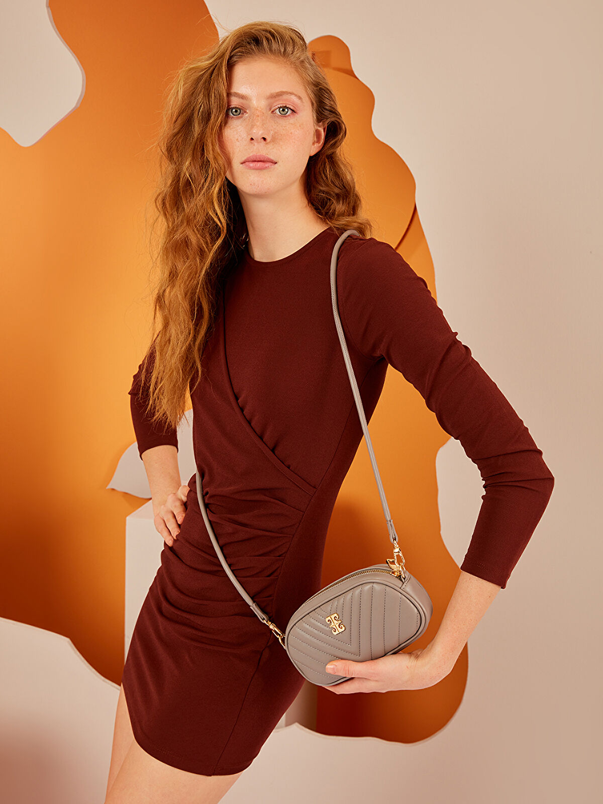 Pierre Cardin Deri Görünümlü Kadın Çapraz Çanta