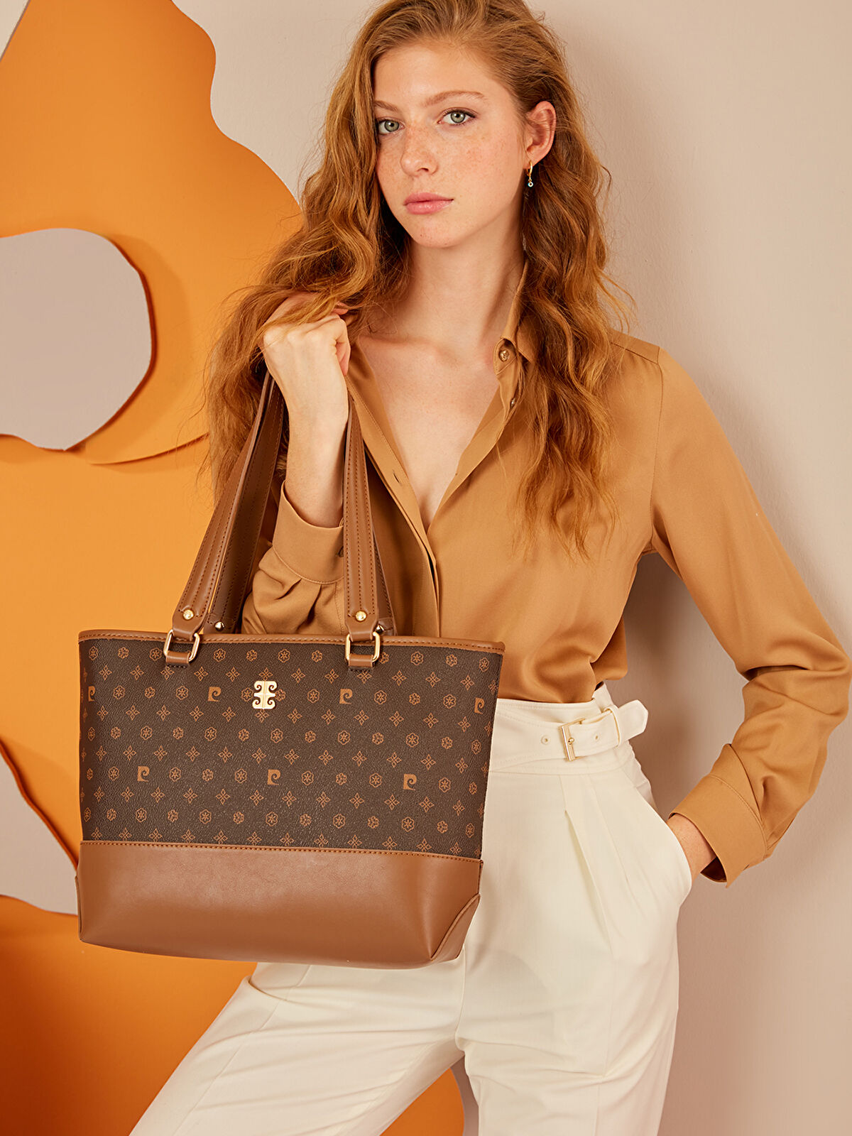 Pierre Cardin Desenli Kadın Omuz Çantası