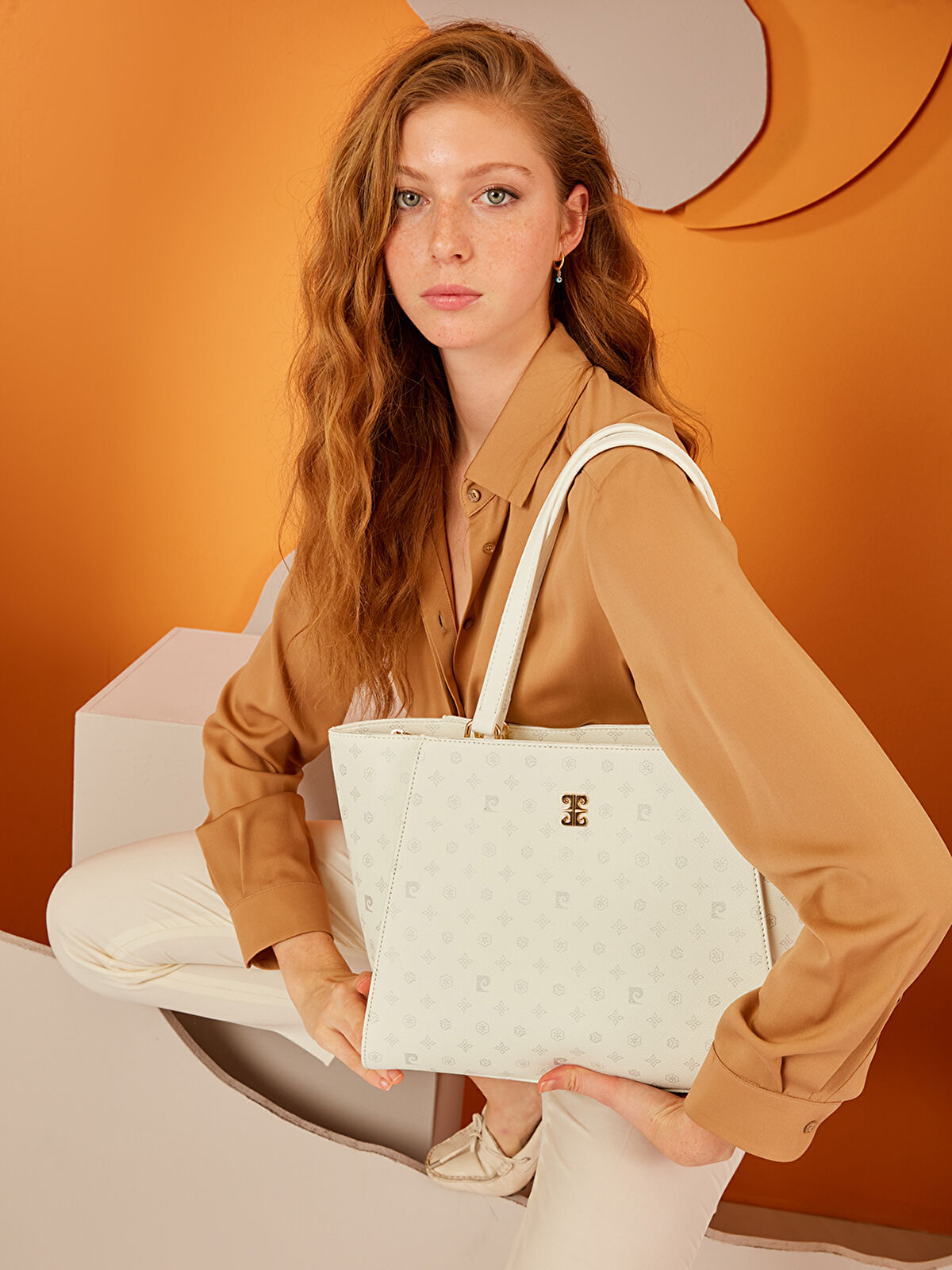 Pierre Cardin Desenli Kadın Omuz Çantası