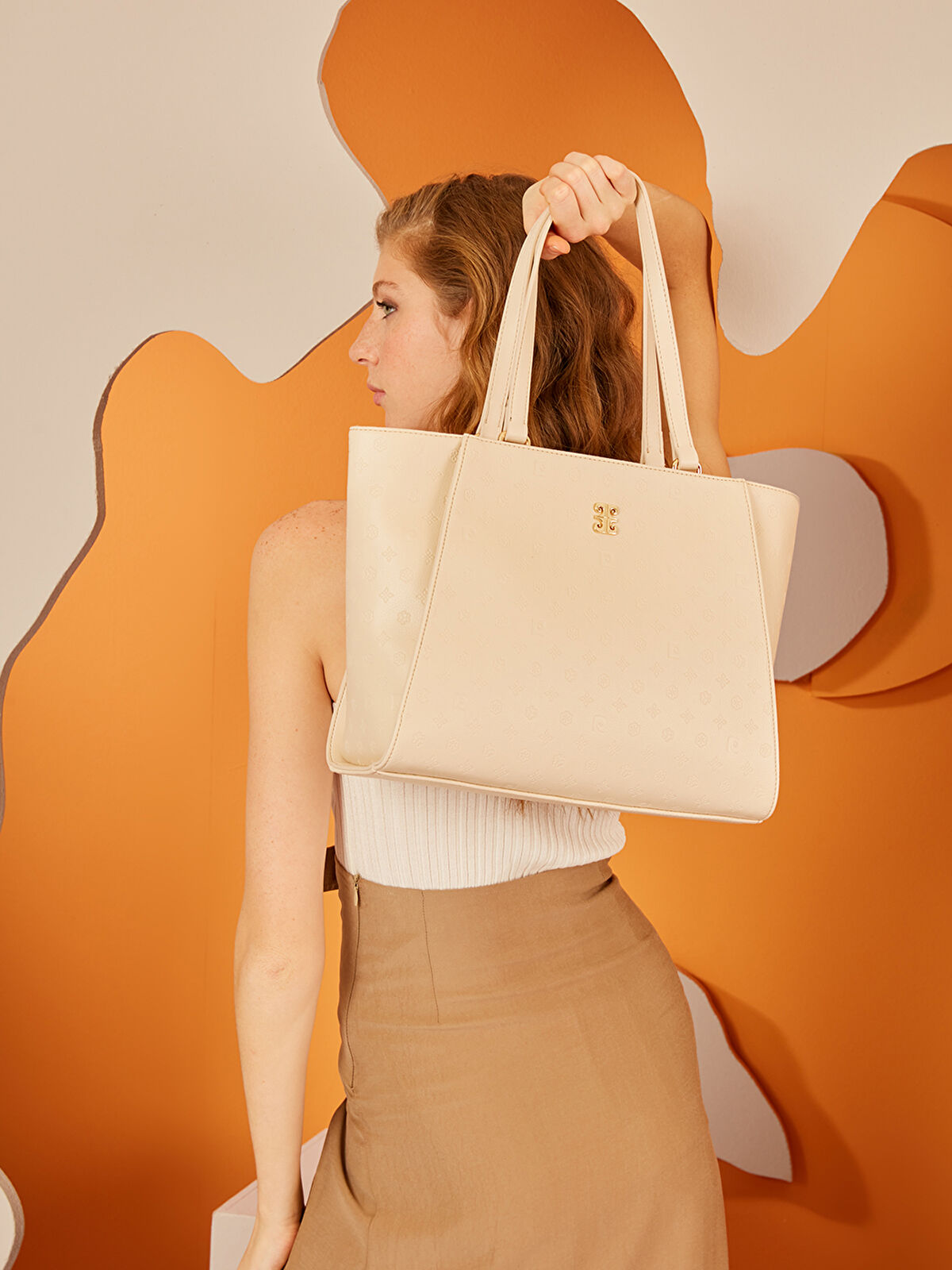 Pierre Cardin Desenli Kadın Omuz Çantası