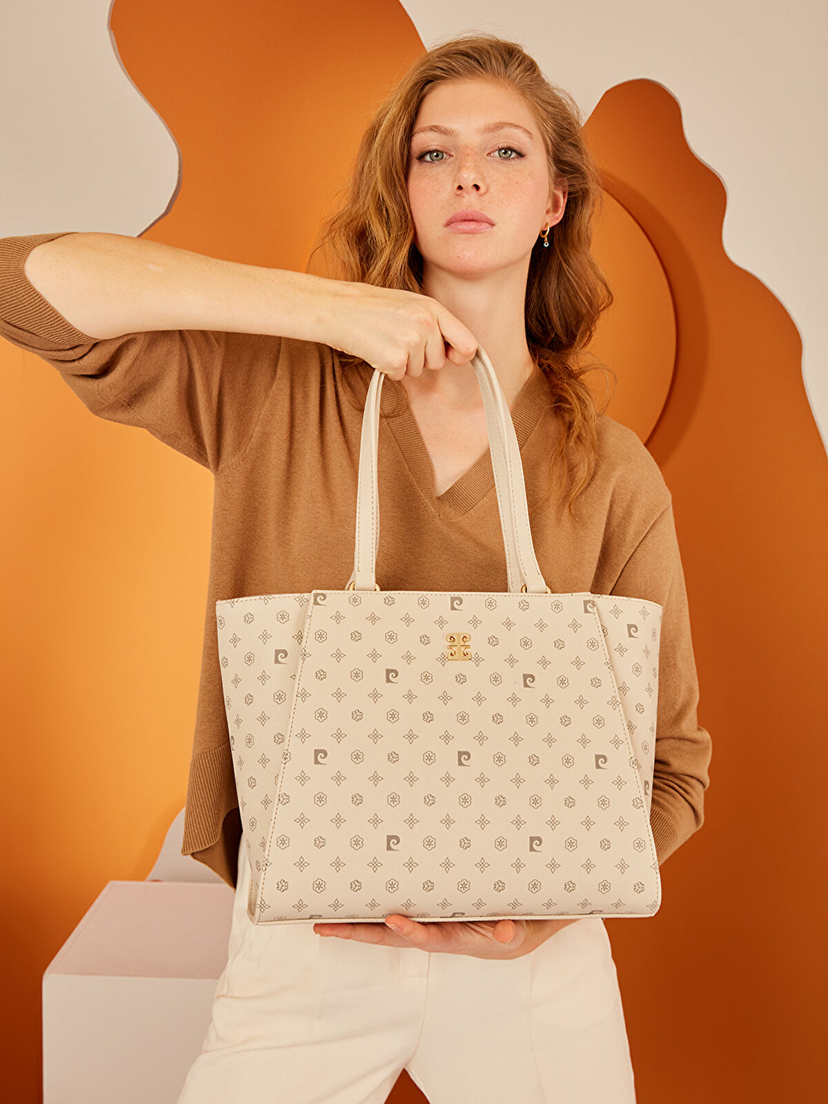 Pierre Cardin Desenli Kadın Omuz Çantası