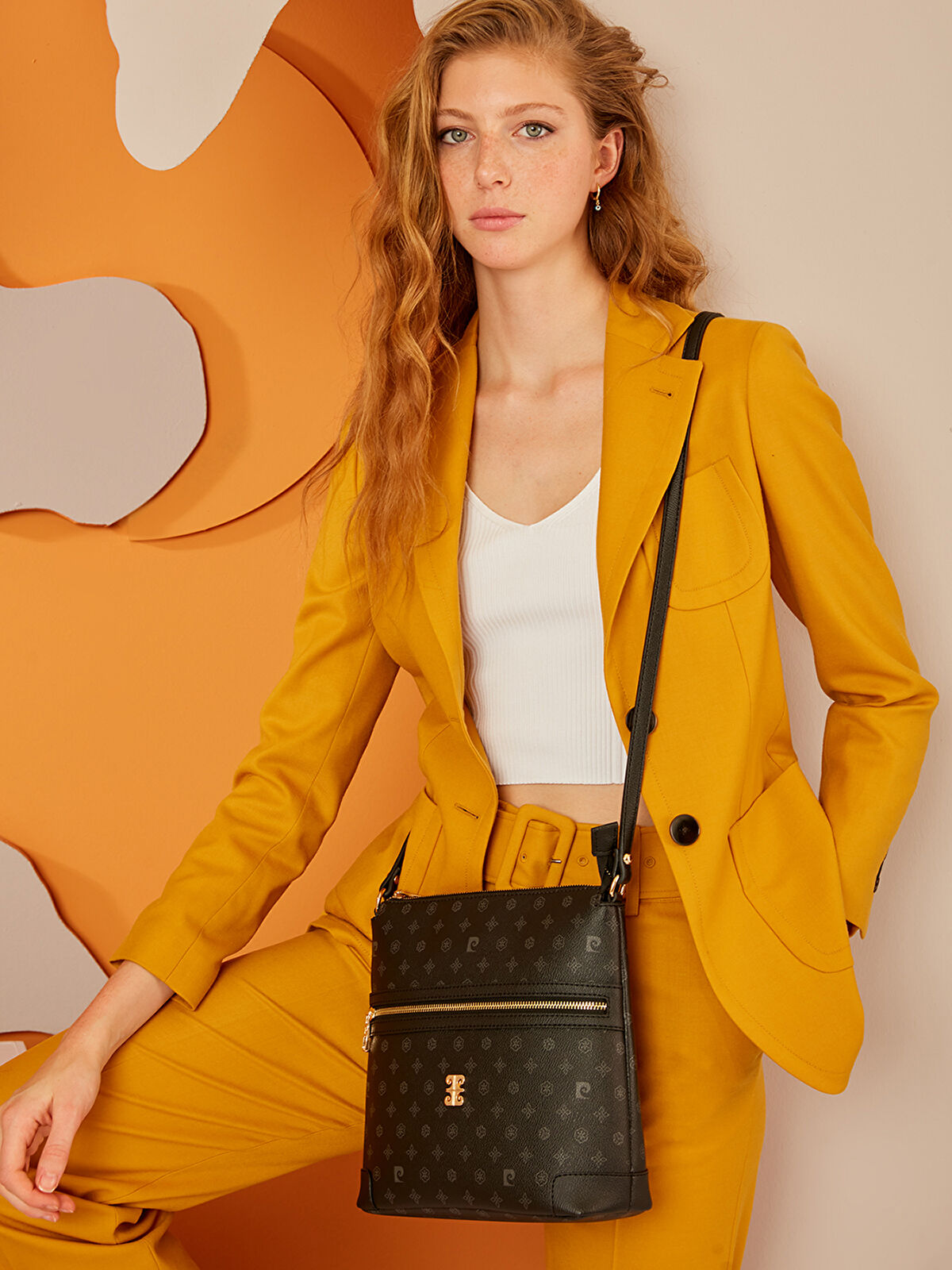 Pierre Cardin Deri Görünümlü Kadın Çapraz Çanta