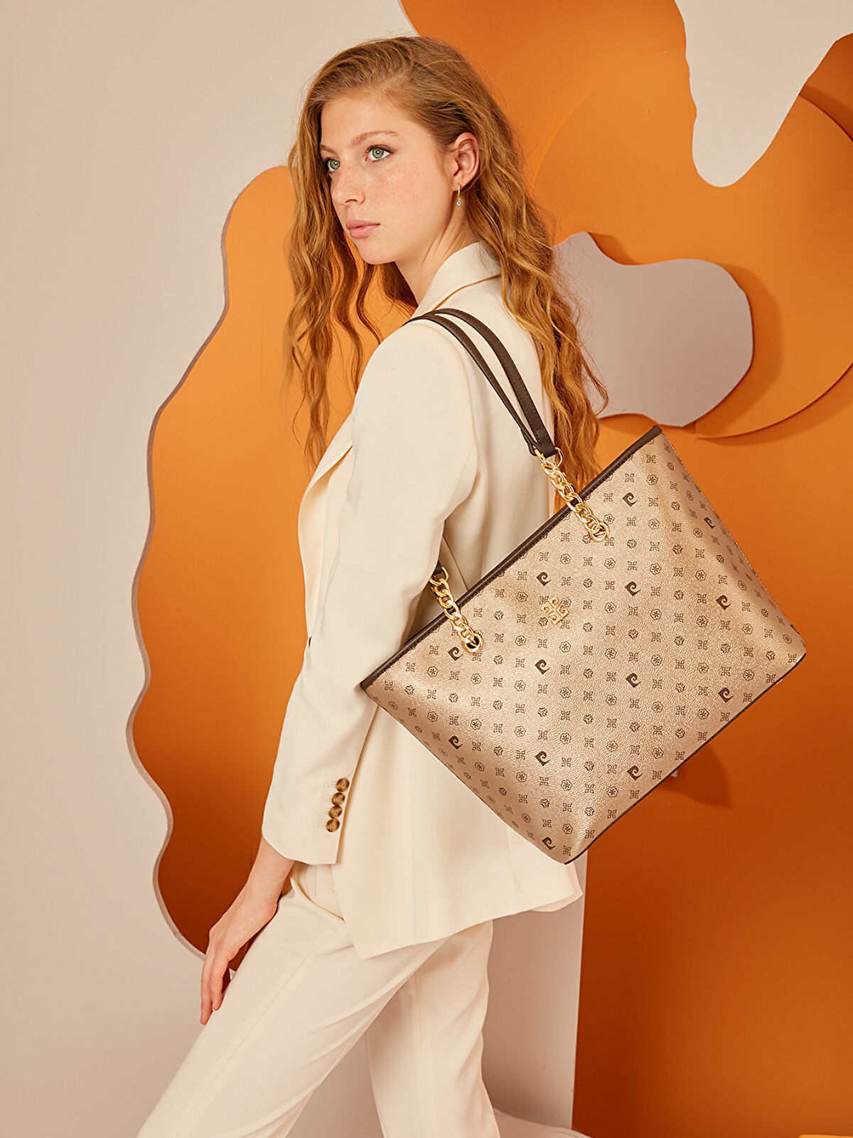 Pierre Cardin Deri Görünümlü Kadın Omuz Çantası