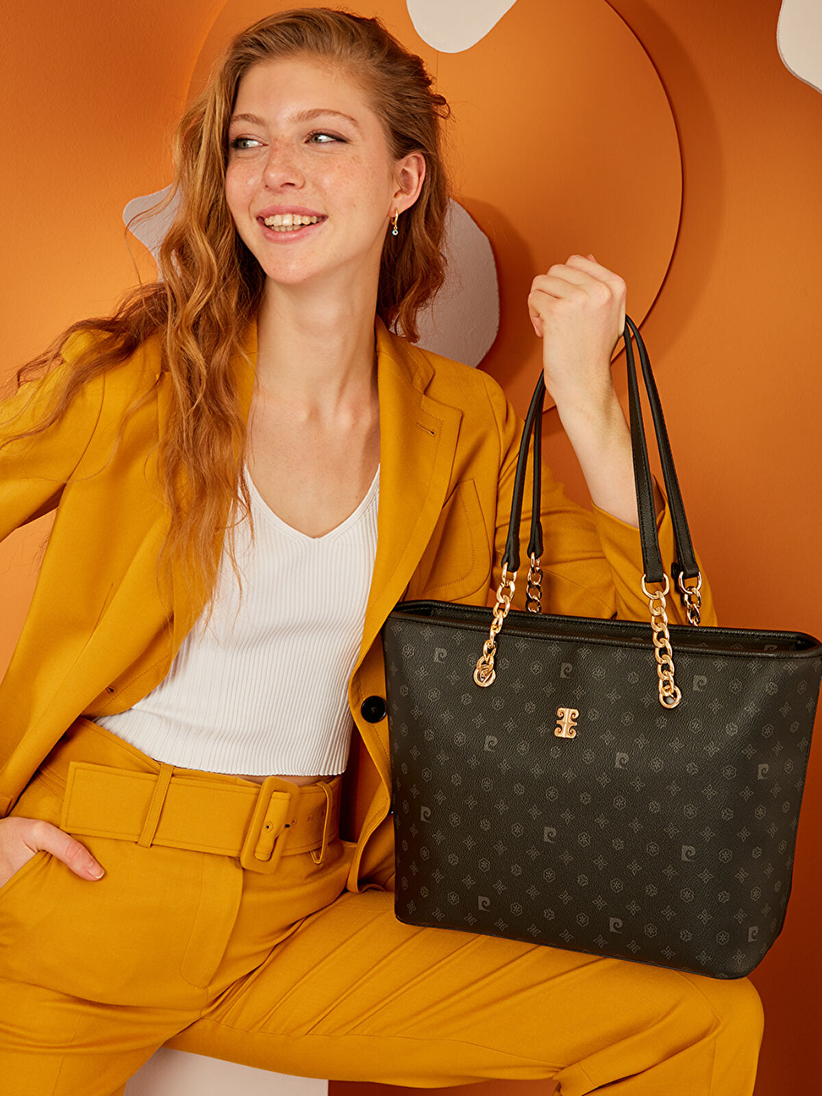 Pierre Cardin Deri Görünümlü Kadın Omuz Çantası