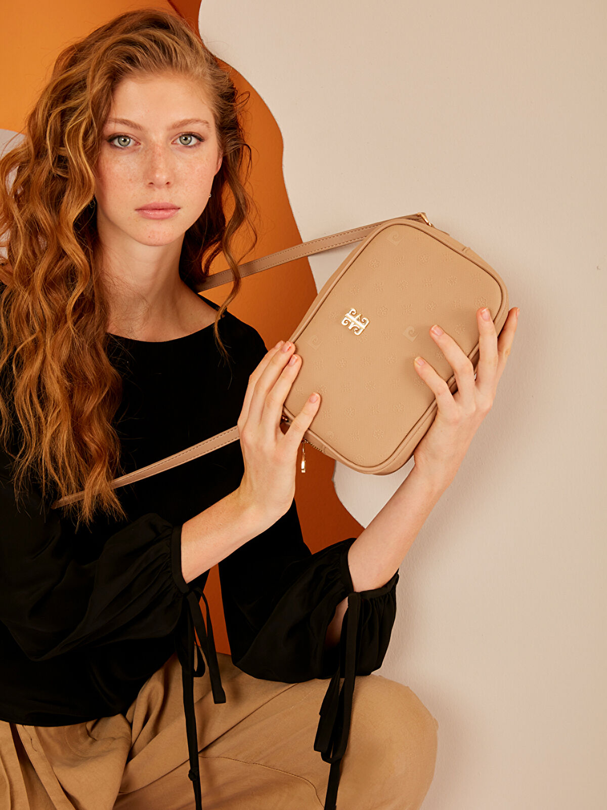 Pierre Cardin Desenli Omuz Çantası