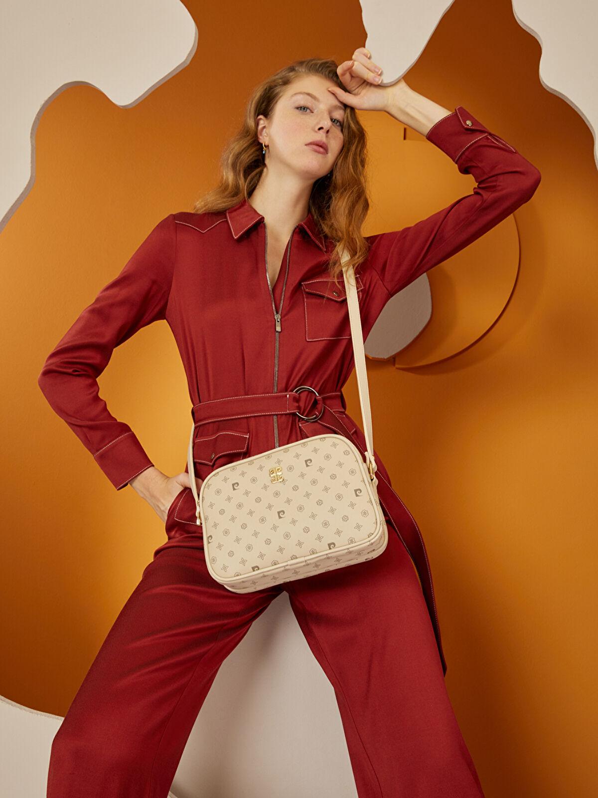 Pierre Cardin Desenli Kadın Çapraz Çanta