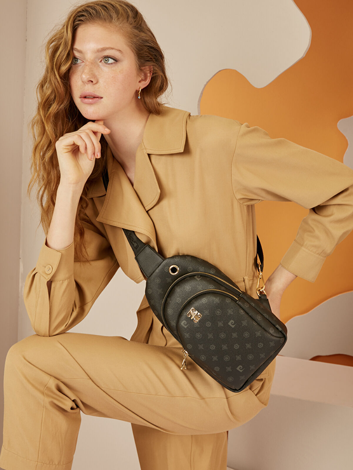 Pierre Cardin Desenli Kadın Çapraz Çanta