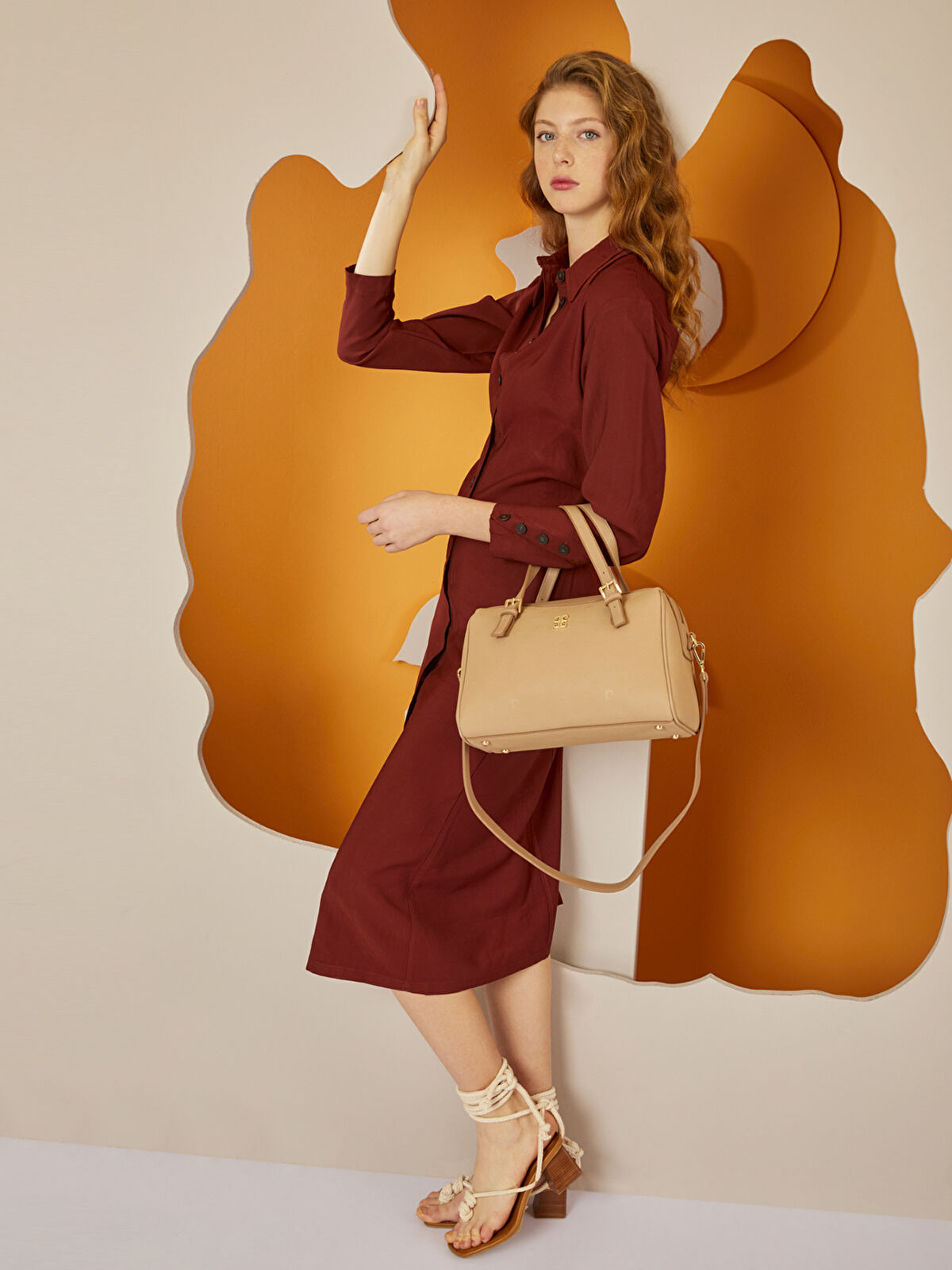 Pierre Cardin Desenli Kadın Omuz Çantası