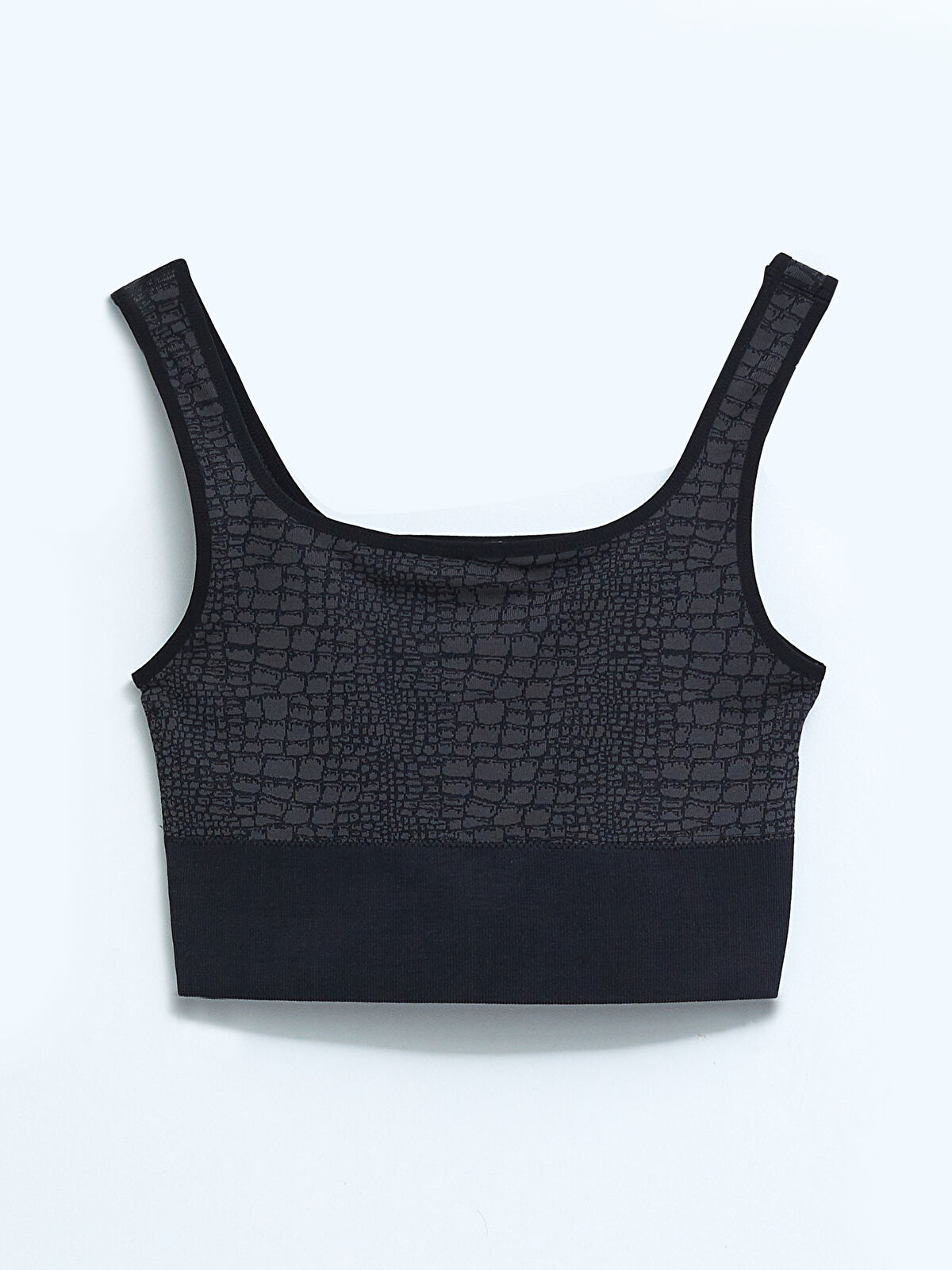 U Yaka Desenli Kadın Outdoor Atlet