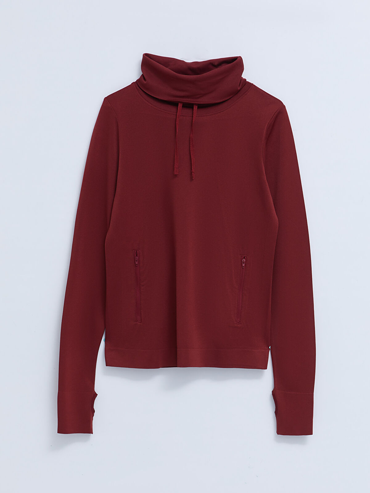 Keşiş Yaka Düz Uzun Kollu Kadın Outdoor Tişört