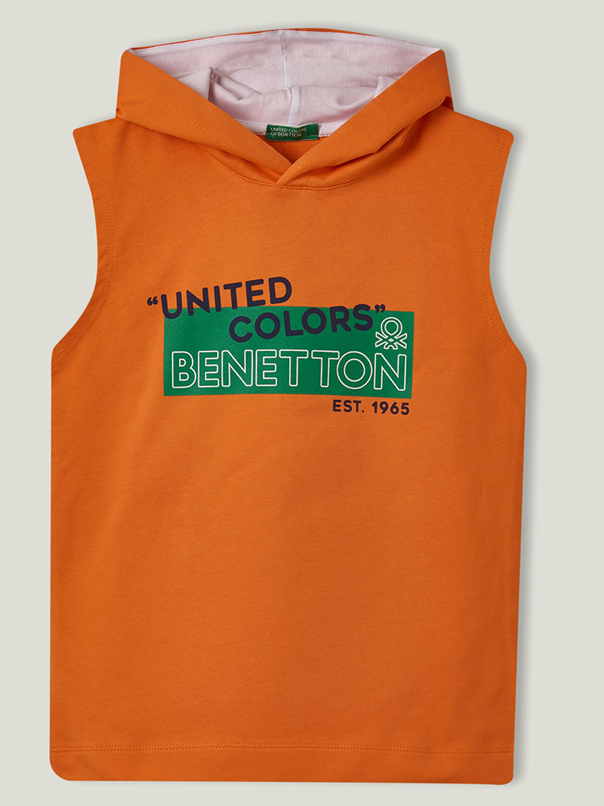 Benetton Kapüşonlu Kolsuz Baskılı Pamuklu Erkek Çocuk Sweatshirt Benetton Kapüşonlu Kolsuz Baskılı Pamuklu Erkek Çocuk Sweatshirt