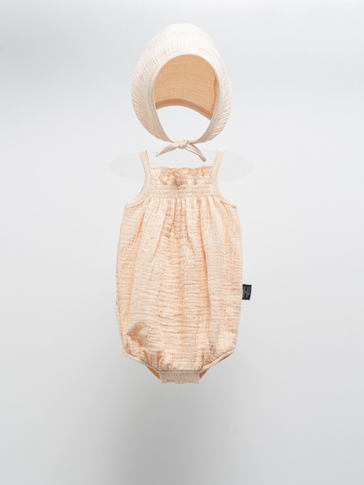 Moi Noi Kare Yaka Askılı Bebek Çıtçıtlı Body ve Saç Bandı 2'li